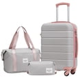 LONG VACATION 3 Piece Carry On Luggage 20 Inch Carryon Suitcase with ...