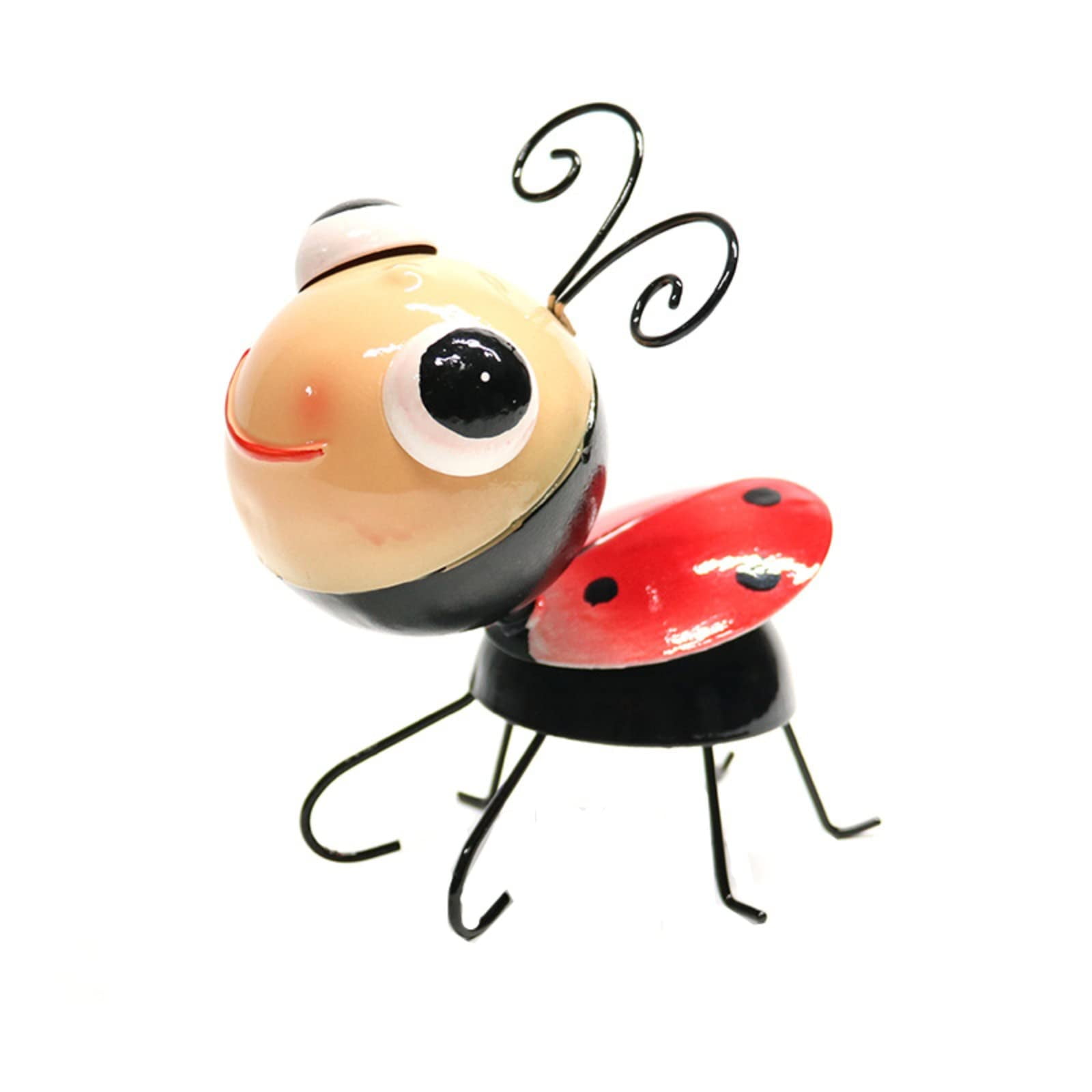 LONG XIN SERIES 1 Pcs Metal Ladybug Statue Outdoor Insect Statue Cute ...
