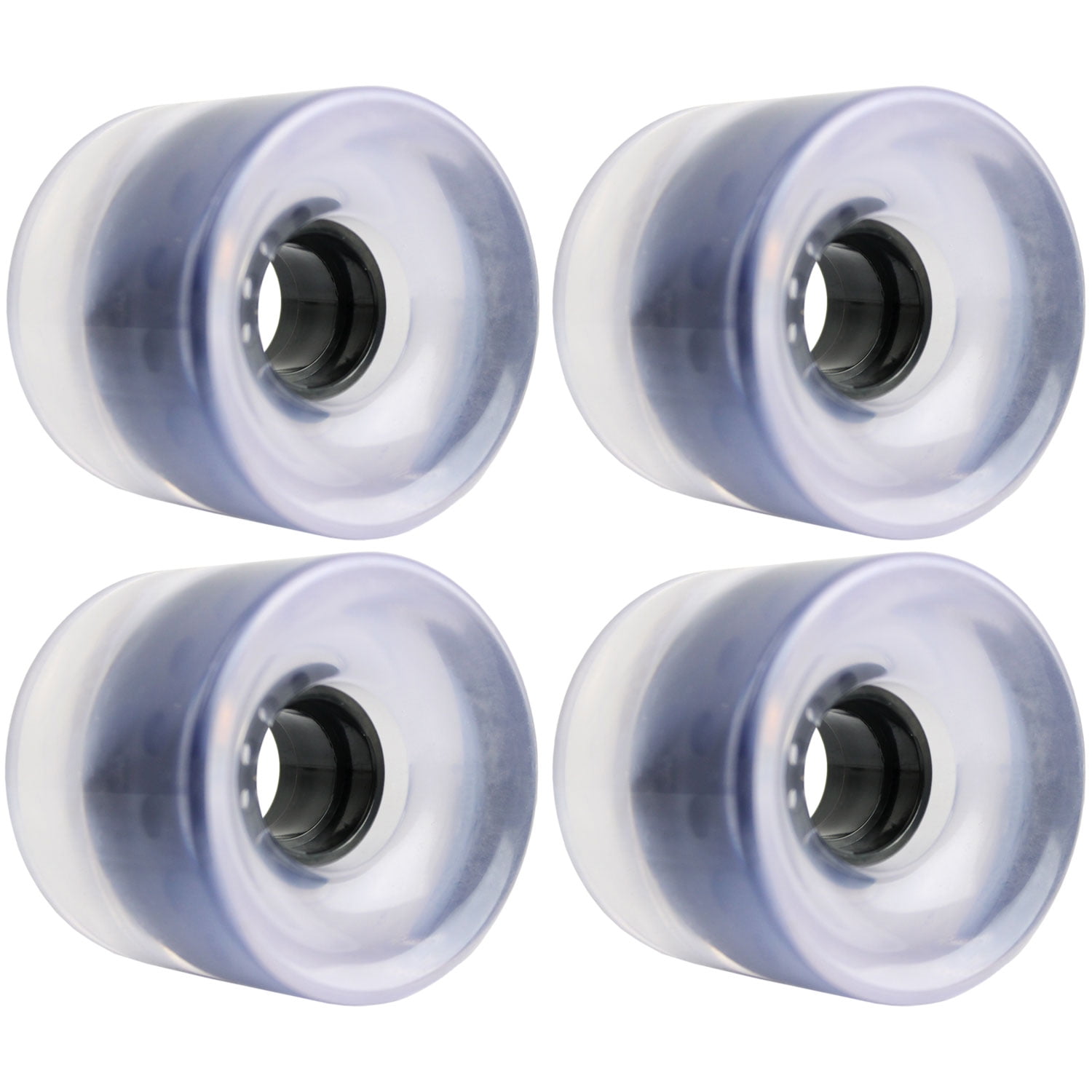LONGBOARD CRUISER WHEELS SET 62mm x 51.5mm 83A Clear - Walmart.com