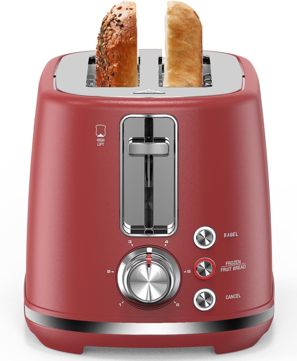 LONGDEEM 2 Slice Toaster, Wide Slots, High Lift, Auto Off, Frozen Modes ...