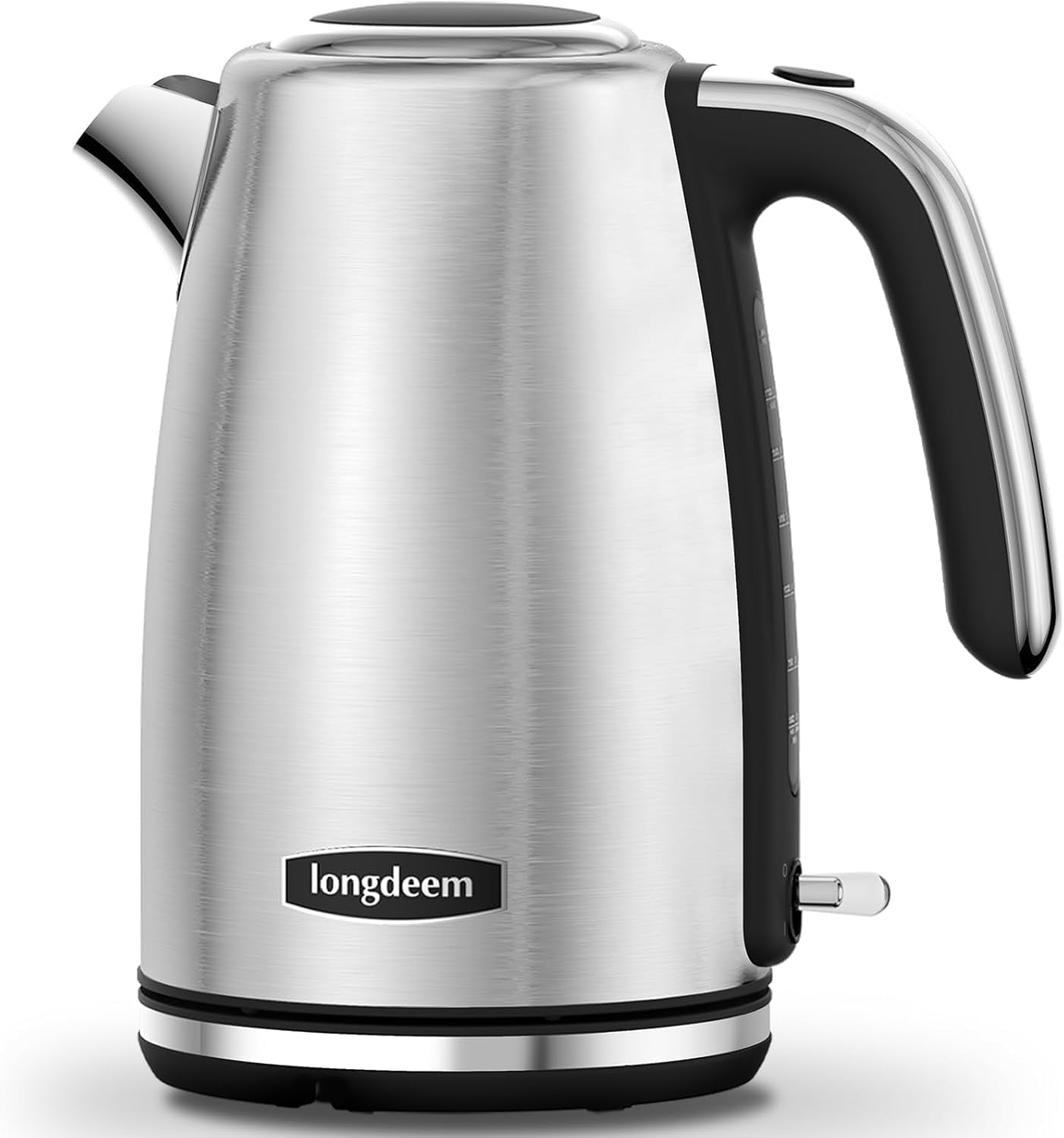 LONGDEEM Electric Kettle, 1.7L Stainless Steel, 1500W Quick Boil, Auto ...