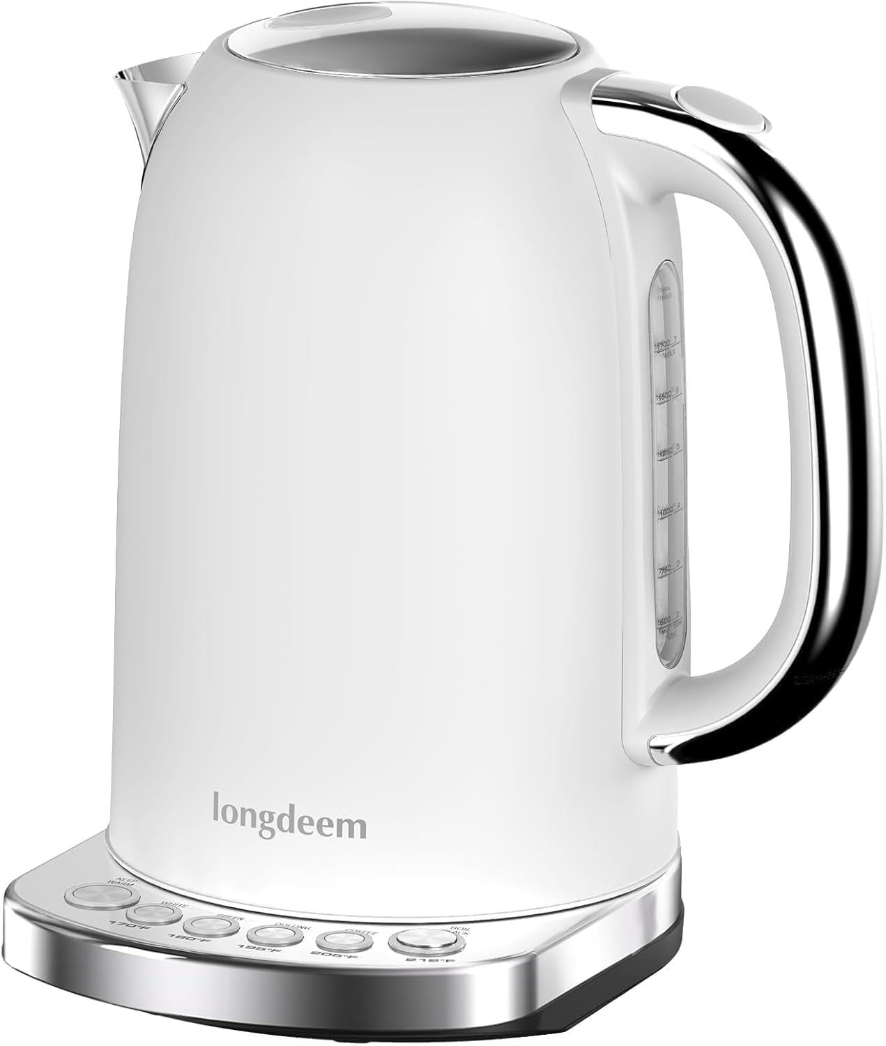LONGDEEM Electric Kettle with Temp Control, 5 Presets & Keep Warm, 1.7L ...