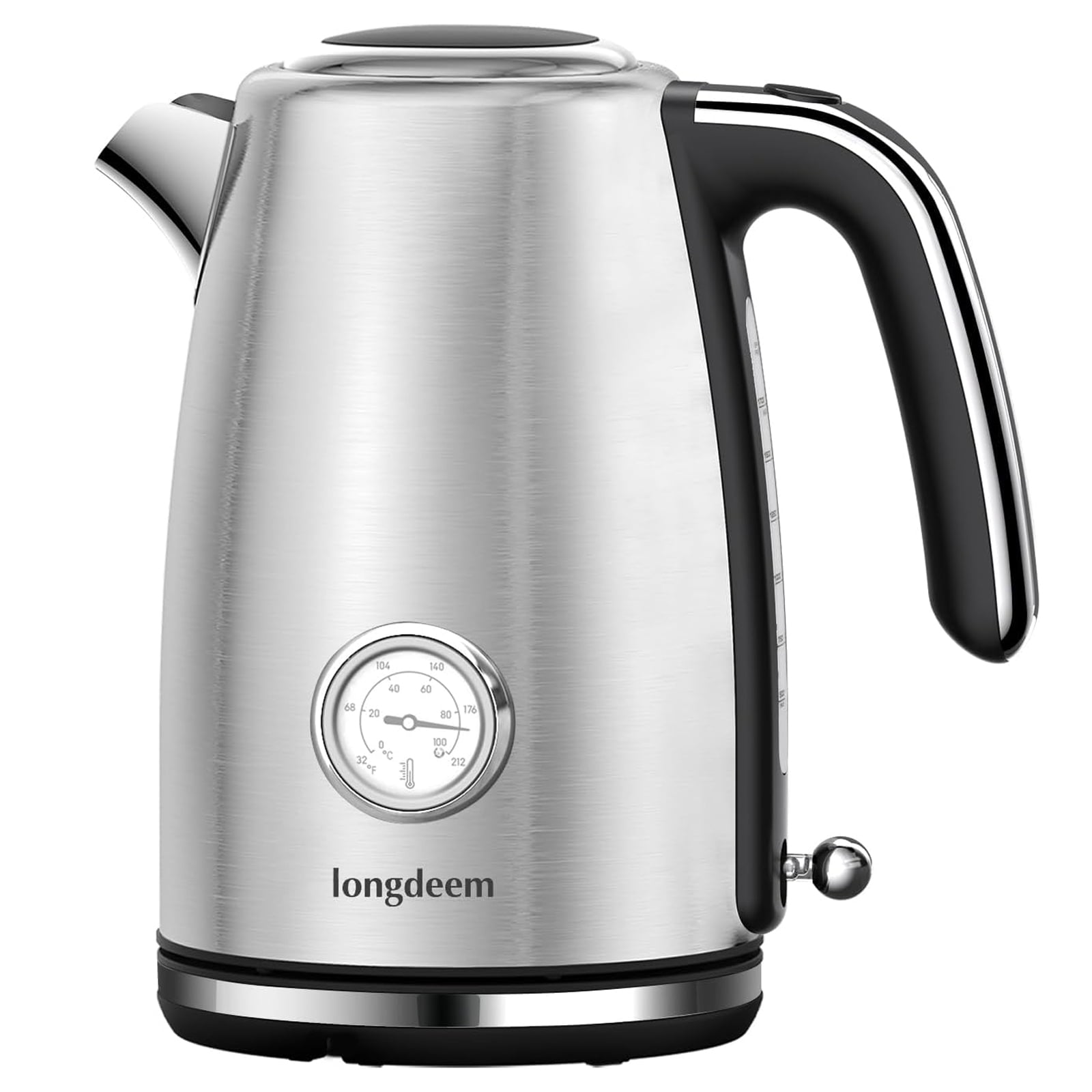 LONGDEEM Electric Tea Kettle, 1.7L/1500W, Thermometer, Auto Shut-Off ...