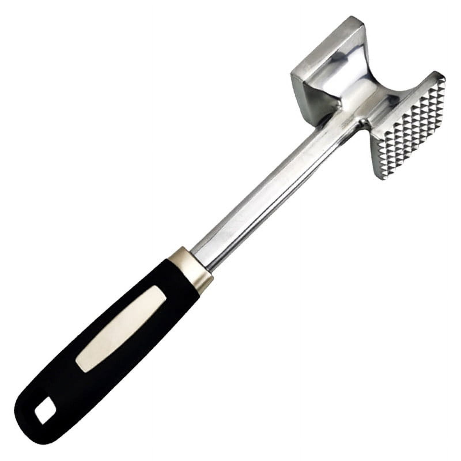 LONGHEXINA Dual-Sided Meat Mallet with Rubber Grip Handle for Steak ...
