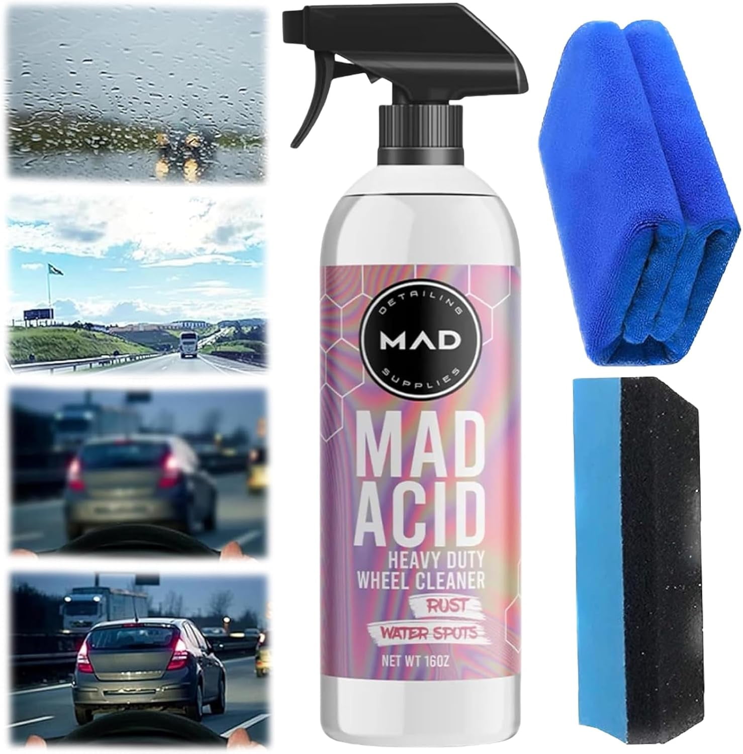 LONGLUAN Mad Acid Glass Cleaner, Mad Acid Heavy-Duty Wheel Cleaner ...