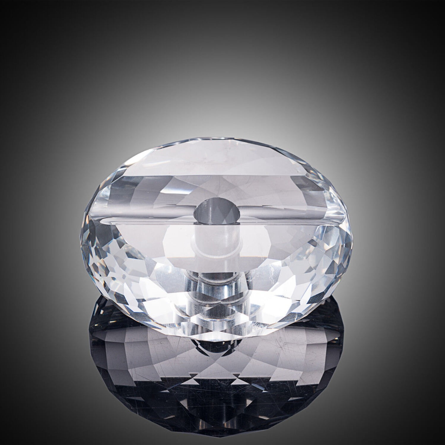 LONGWIN Crystal Round Pen Holder Glass Fountain Pen Stand Office ...