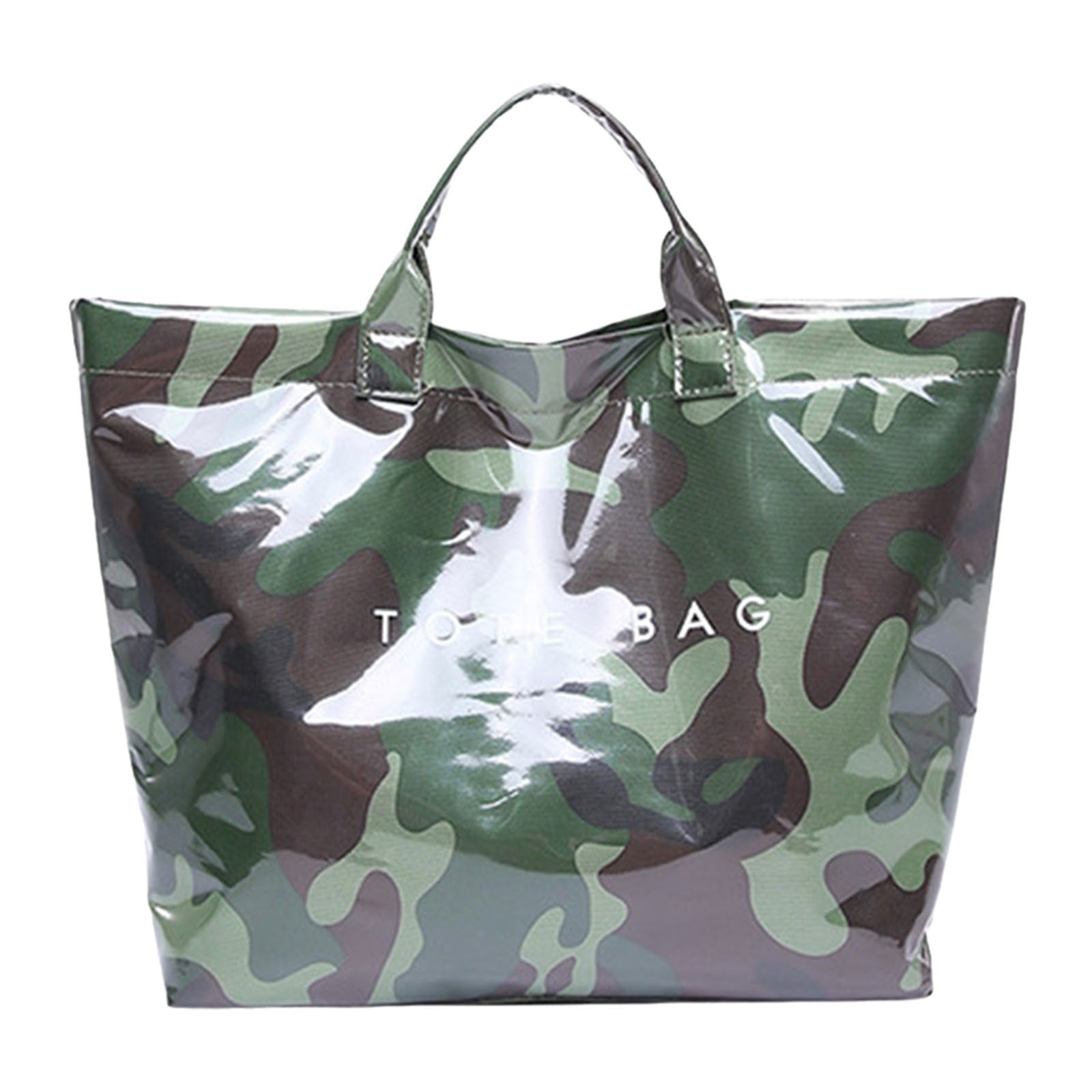 LONGshukeji Women's PVC Tote Bag Large Kraft Paper Clear Plastic Top ...