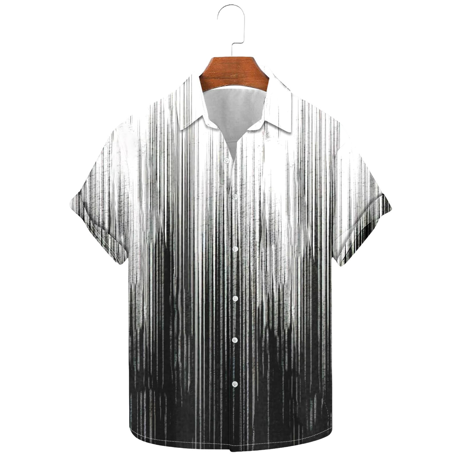 LONKITO Mens Shirts Button up Shirt Men Short Sleeve Men's Graphic ...