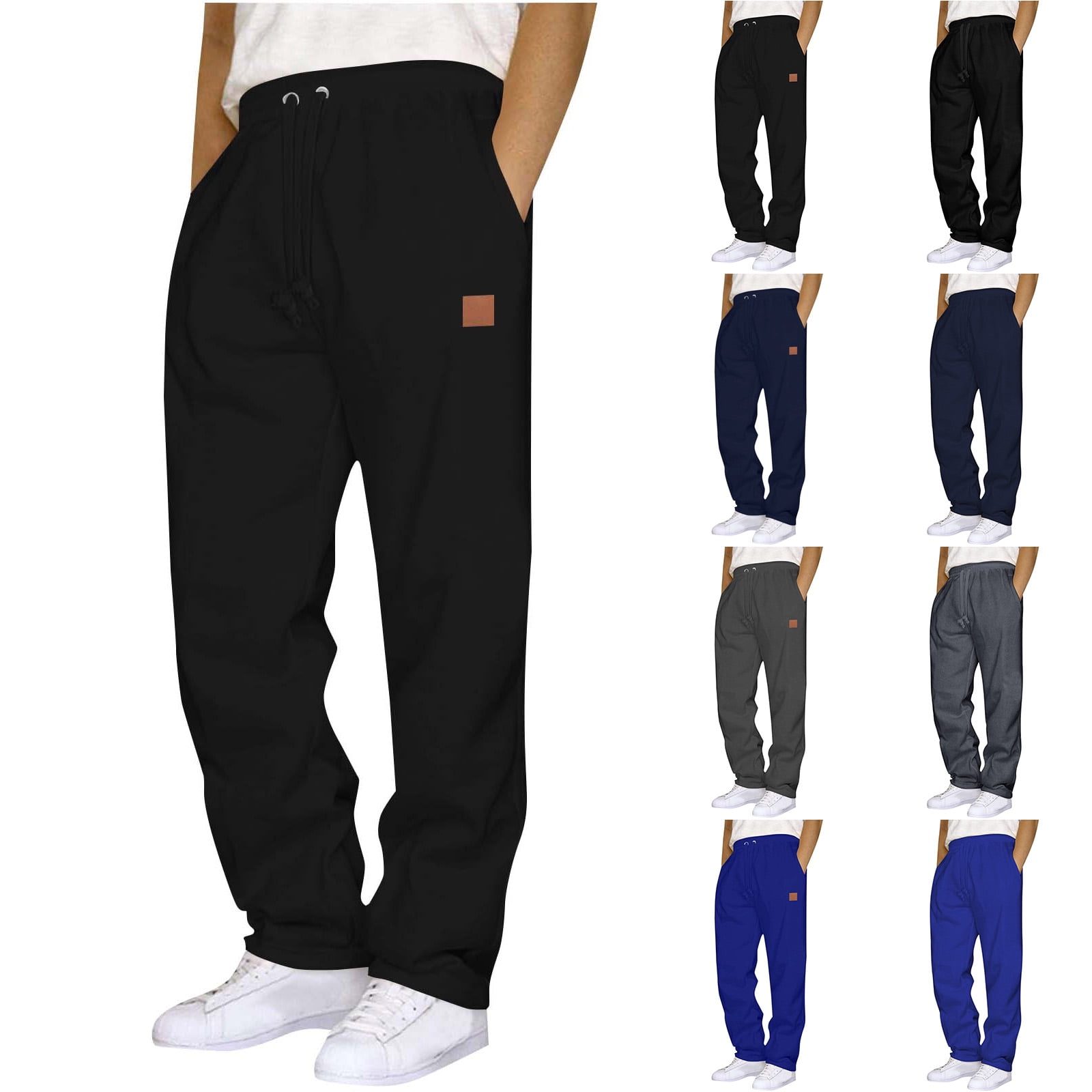 LONKITO Mens Sweatpants with 3 Pockets Outdoor Running Jogger Pants ...