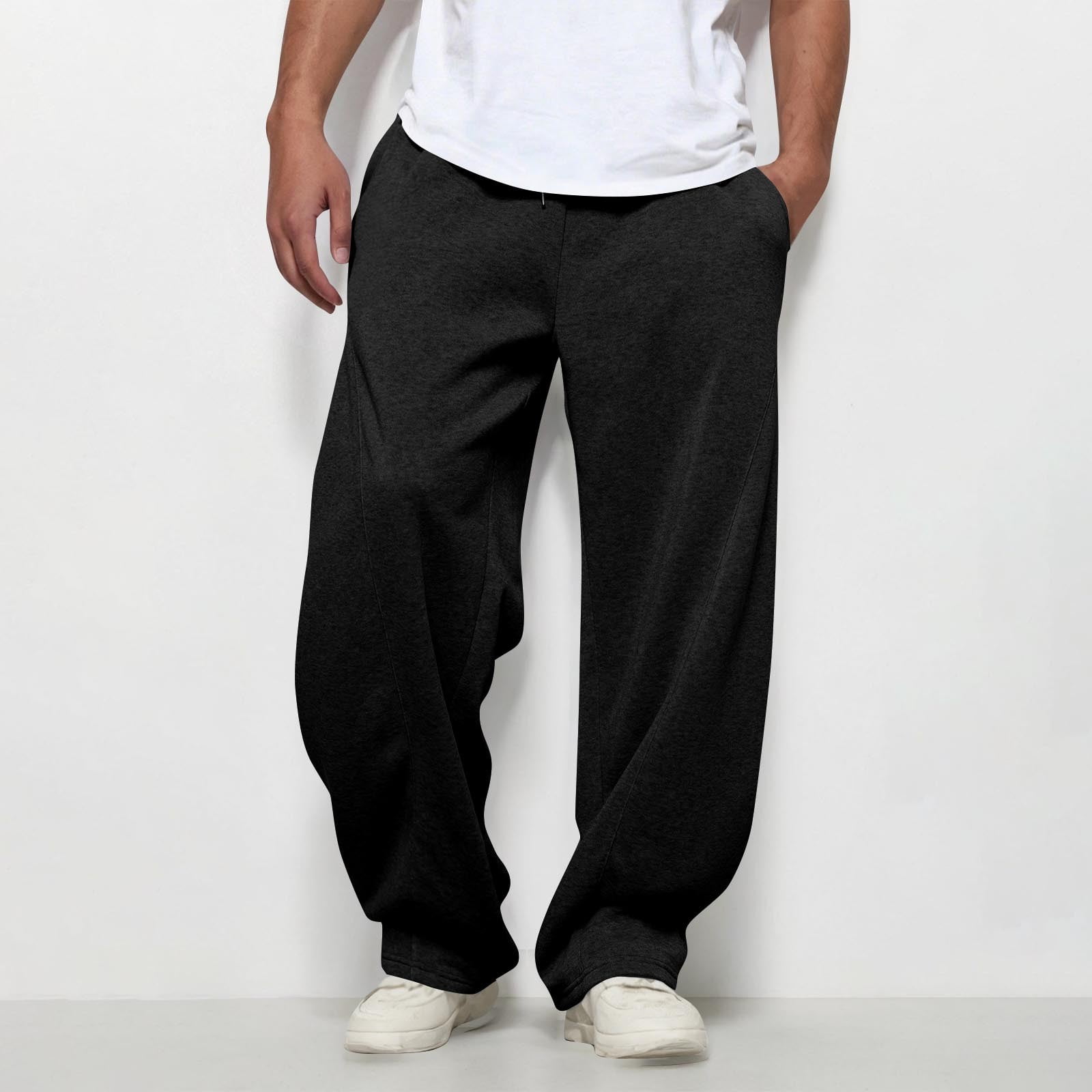LONKITO Mens Sweatpants with Pockets Athletic Workout Sweat Pants Baggy ...