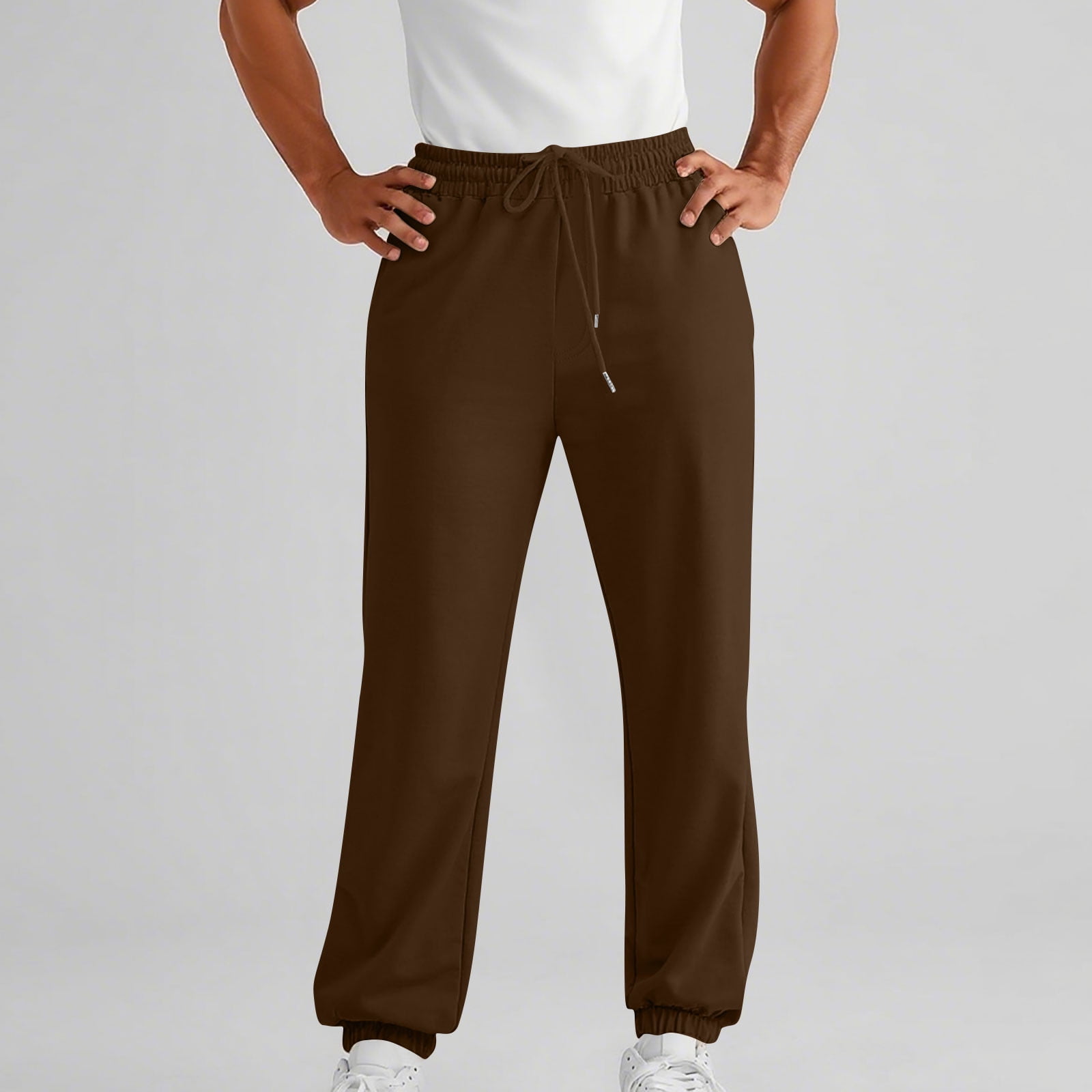 LONKITO Mens Sweatpants with Pockets Fleece Sweat Jogger Pants ...