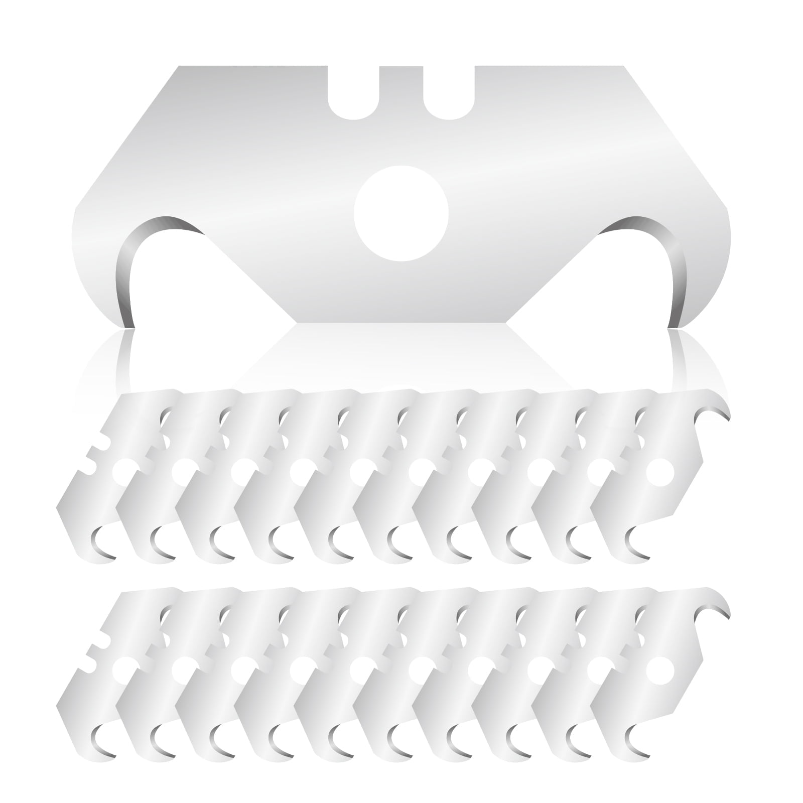 LONLEEYU 100-Pack Hooked Utility Blades with Storage Box - Heavy-Duty ...