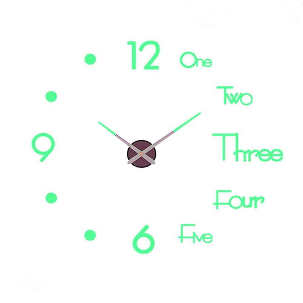 LONPUN 3D Wall Decal Decorative Clock, 2024 Upgraded DIY Modern Punch ...