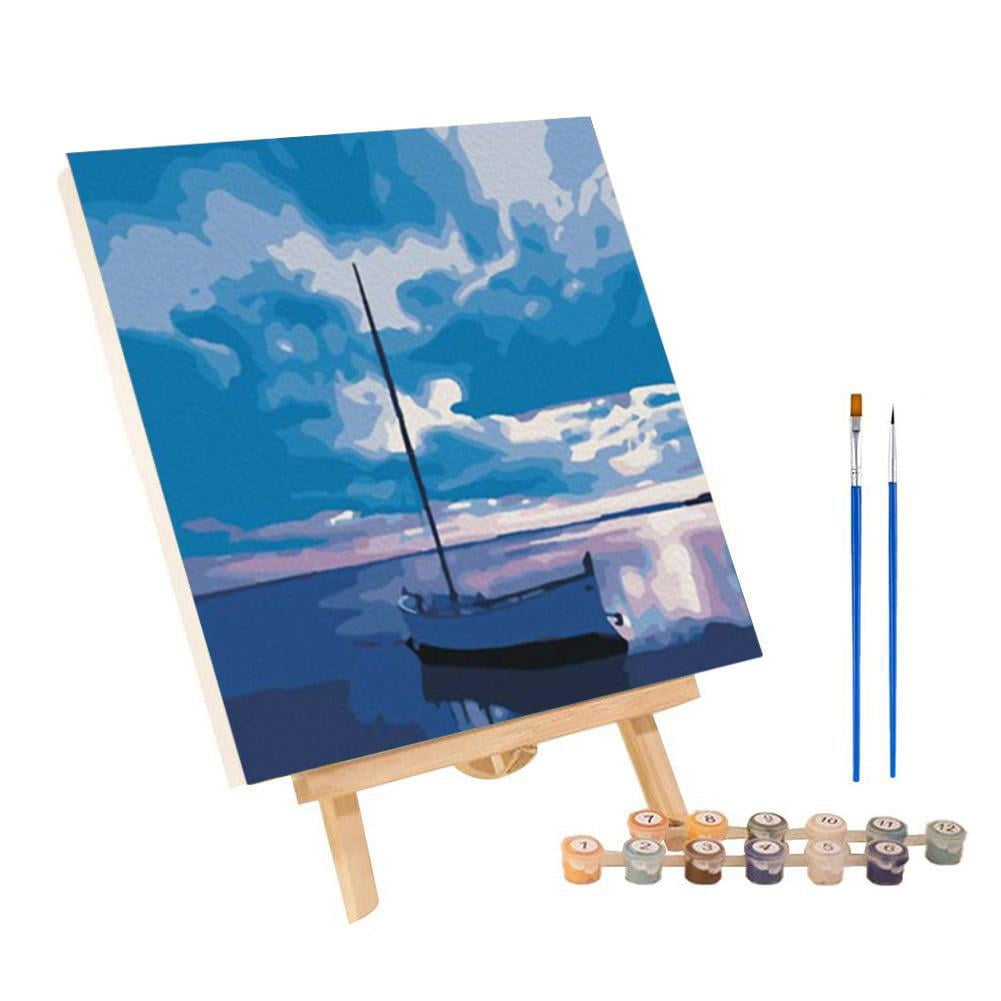LONPUN DIY Digitals Oil Paint 20x20cm Canvas Painting By Numbers Frame ...