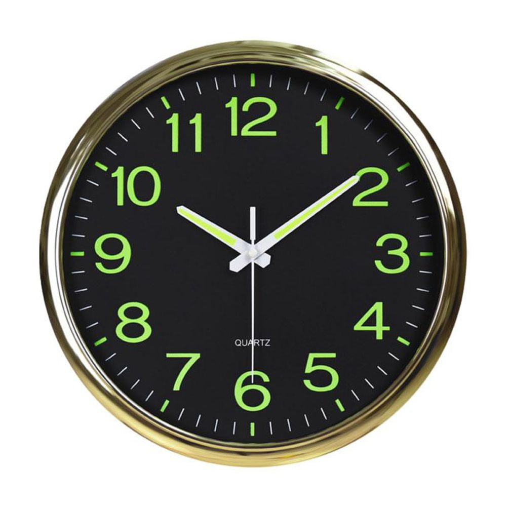 LONPUN Large Luminous Wall Clocks Glow In The Dark Silent Decor Digital ...