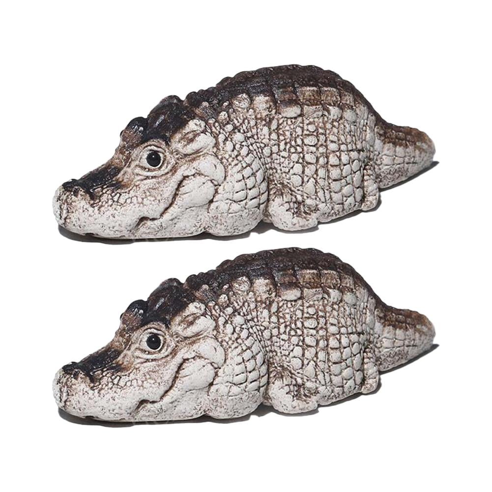 LONPUN Mini Crocodile Figurine Small Statue Animal Figurines Home ...