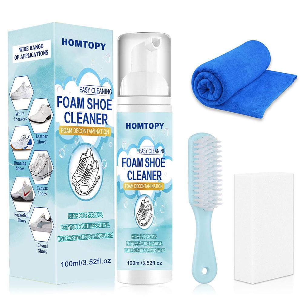 LONPUN White Shoes Cleaner Kit Whitening Shoe Dirt Yellow Cleaning Foam ...