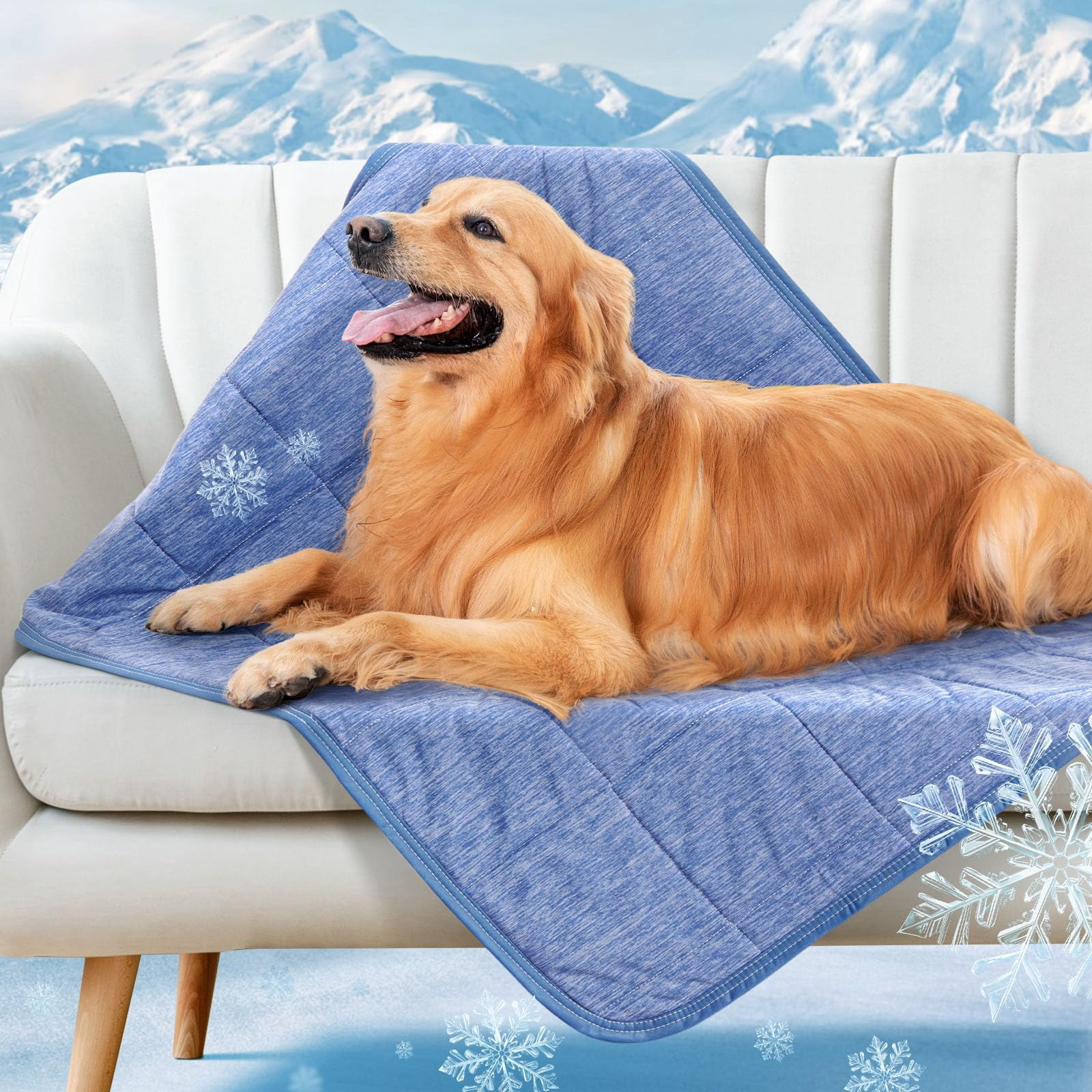 LOOBANI Dog Cooling Blanket for Large Dogs, 0.4>Q-Max Pet Cooling ...