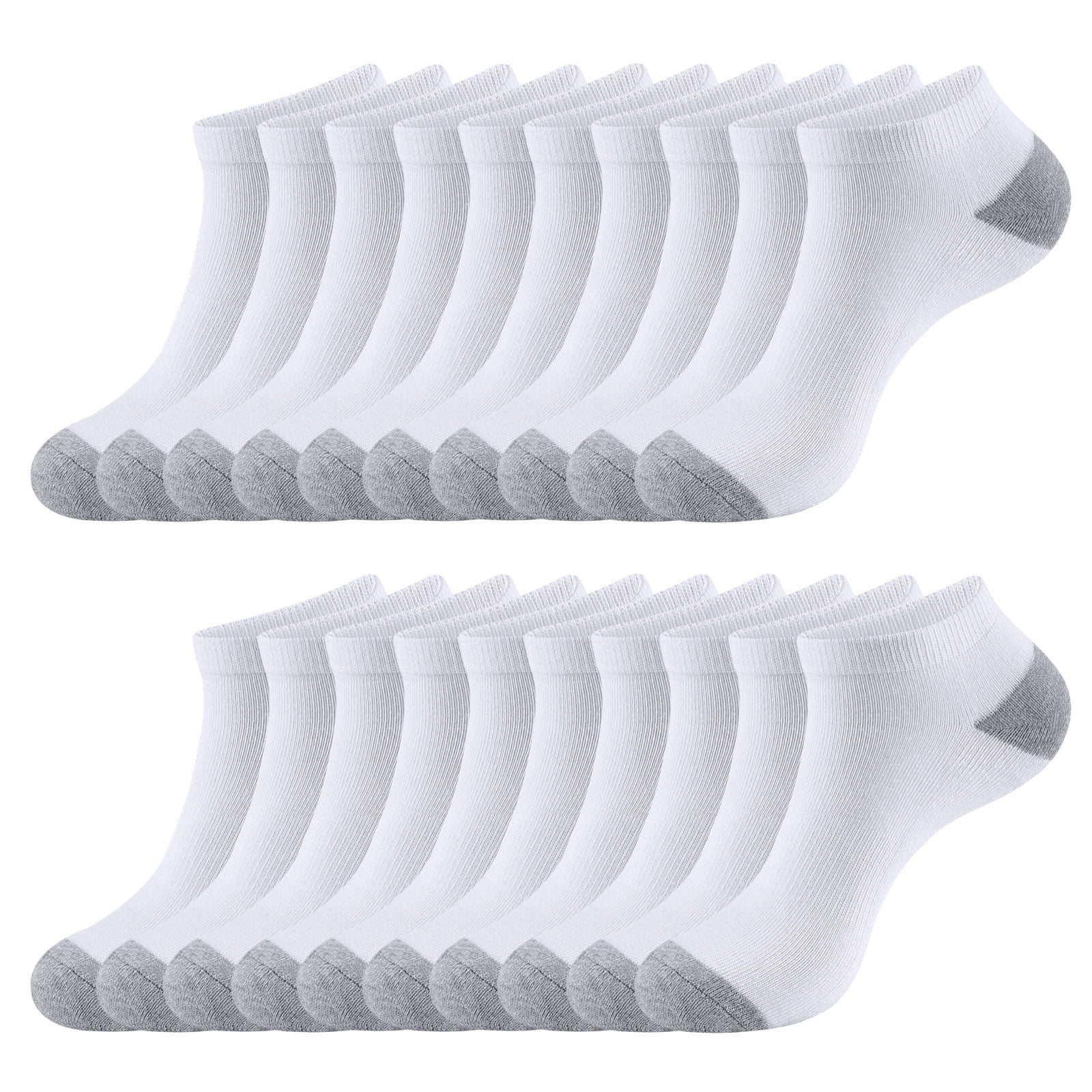LOOIKOOS 10 Pairs Cushion Ankle Sock for Men, Low Cut Athletic Comfort ...