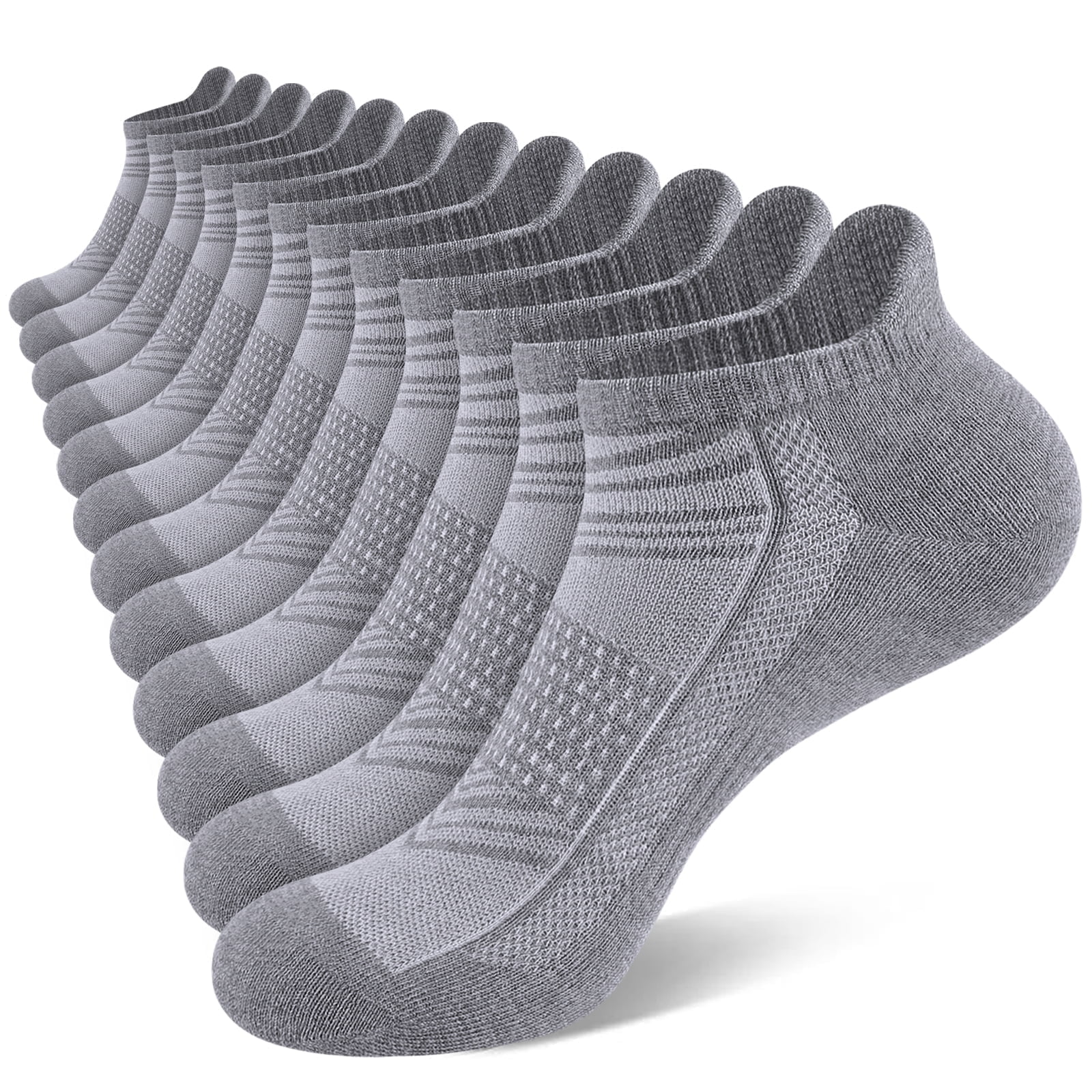 LOOIKOOS 12 Pairs Mens/Women Ankle socks Breathable Casual Low Cut ...