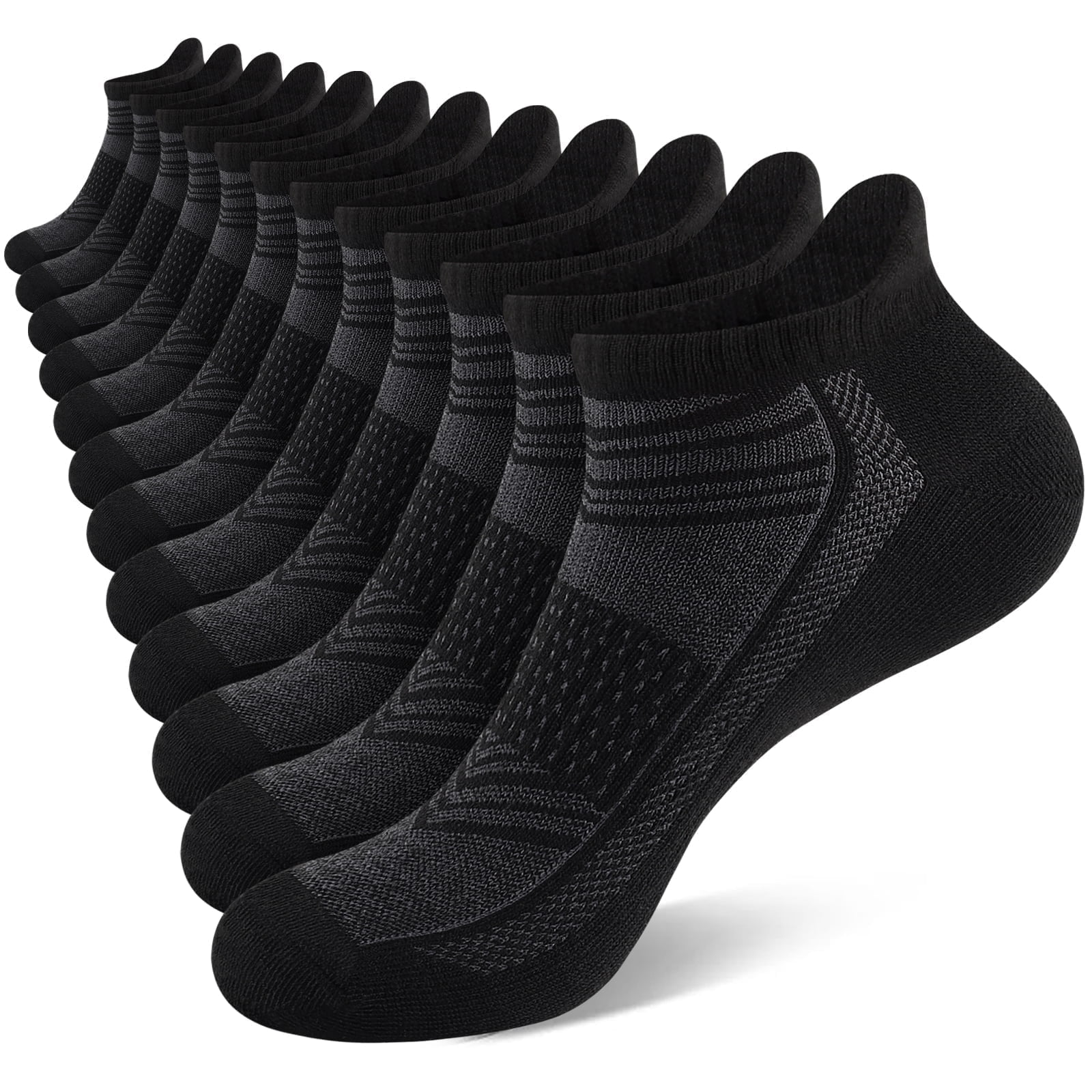 LOOIKOOS 12 Pairs Mens/Women Thin Ankle socks Breathable Casual Low Cut ...