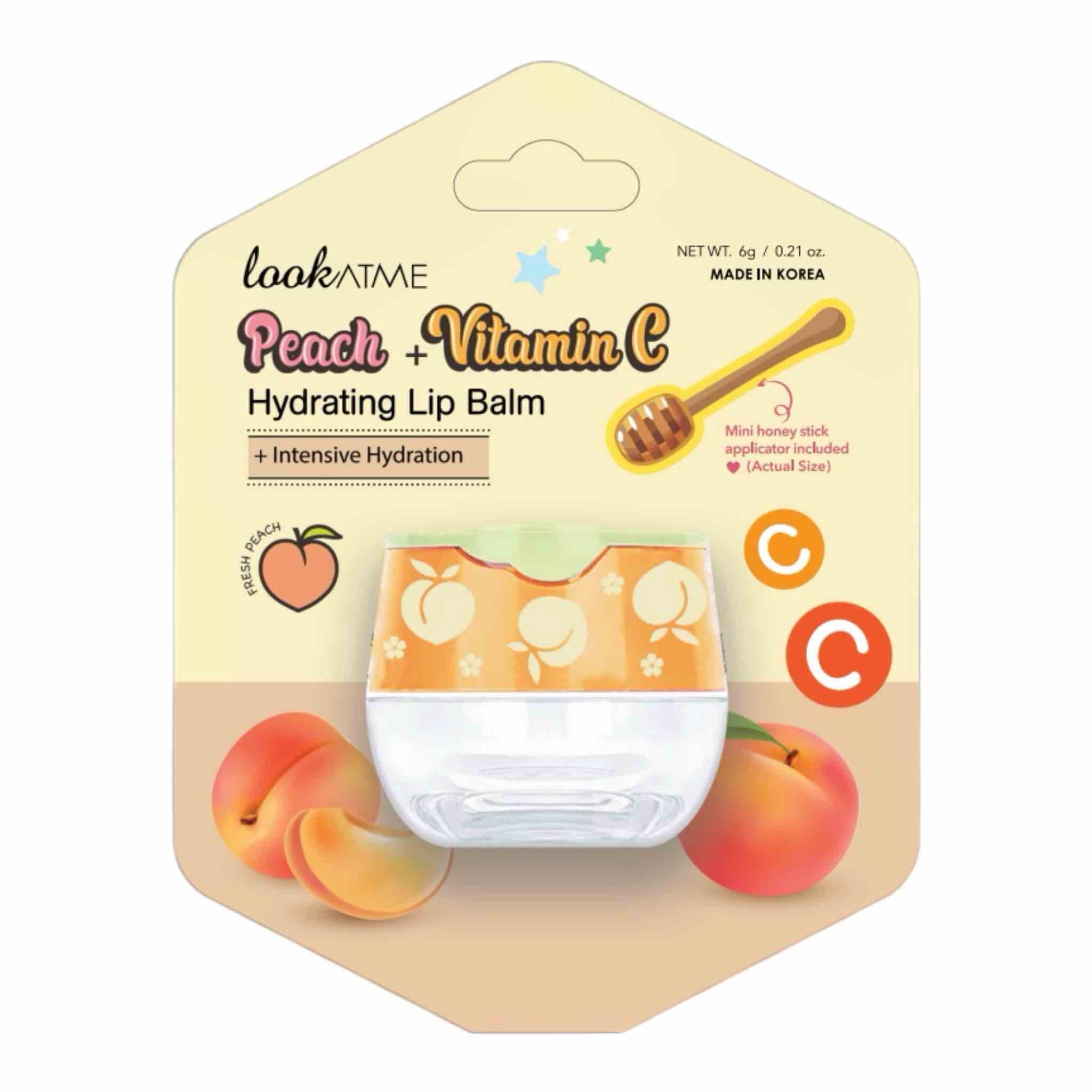 LOOK AT ME Peach + Vitamin C Hydrating Lip Balm - Walmart.com