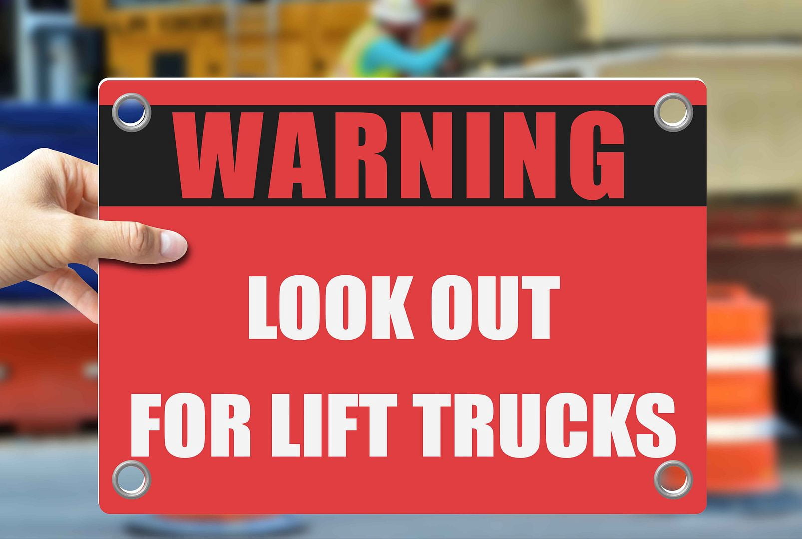 LOOK OUT FOR LIFT TRUCKS | Warning Notice Caution Danger 3mm PVC Sign ...