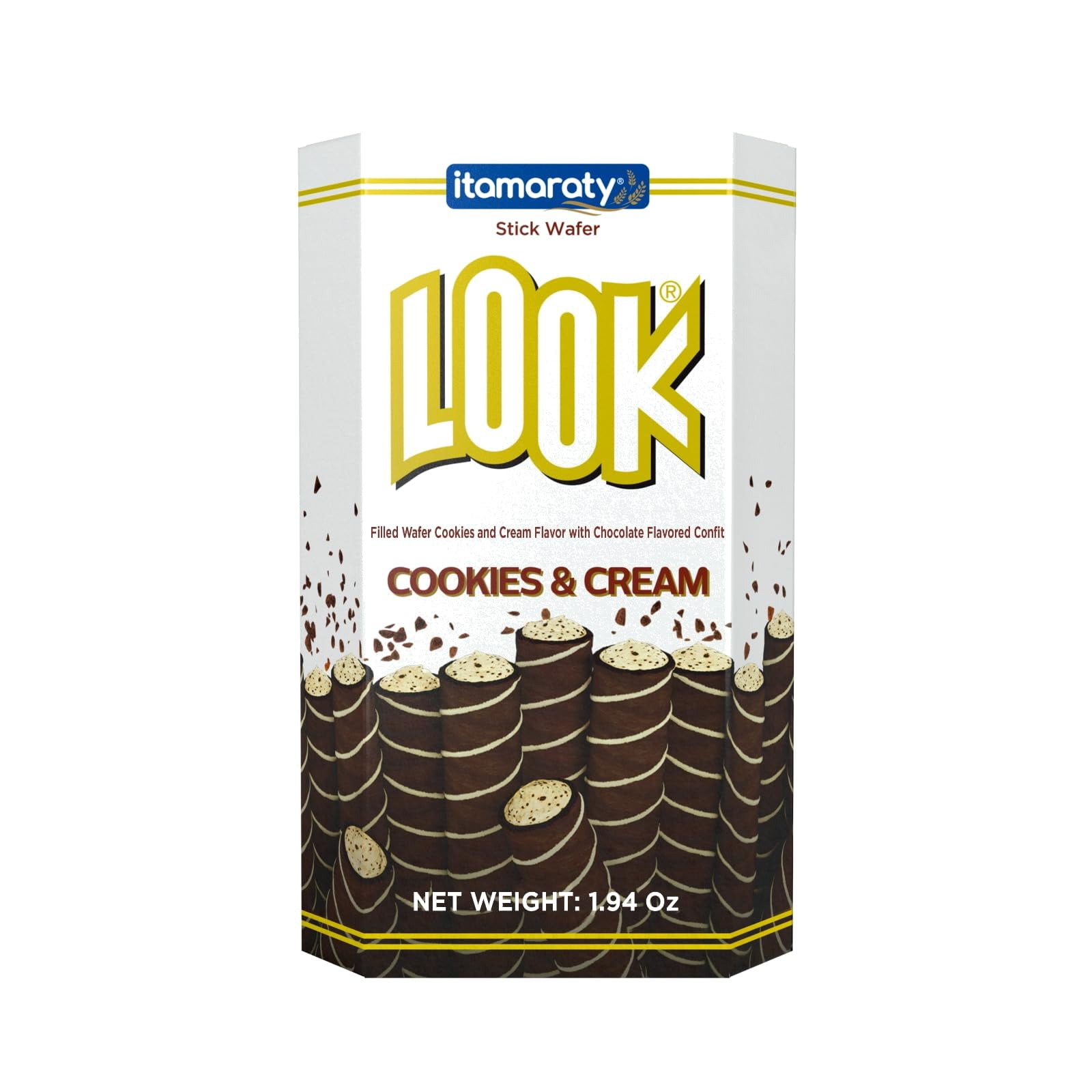 LOOK Rolled WafersTRDN - Cookies and Cream - Rolled Wafer Sticks, Crème ...