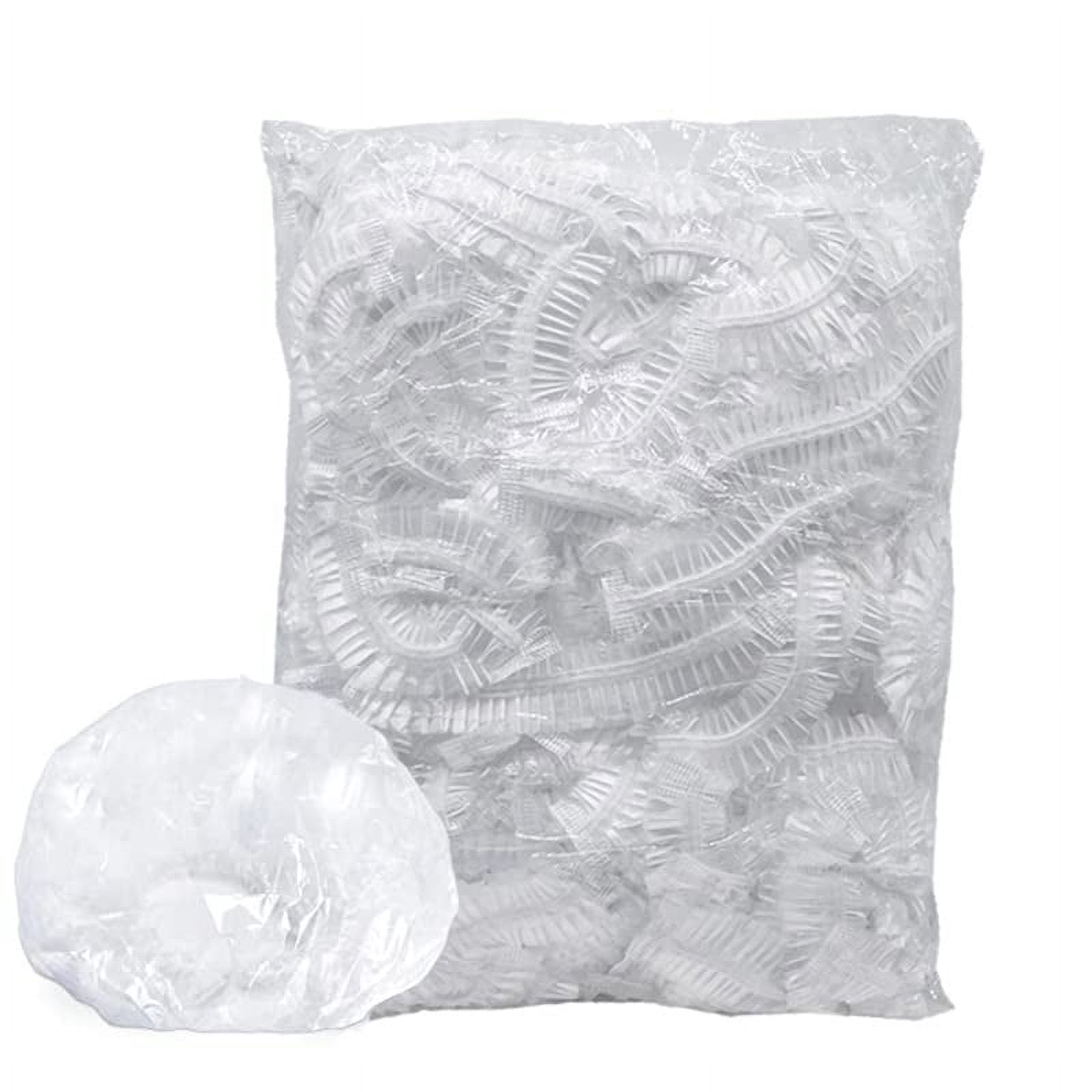 LOOKSEVEN 100PCS Disposable Shower Caps, Plastic Clear Hair Cap Large ...