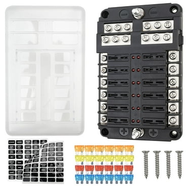 Nilight 12 Way Fuse Block with Negative Bus 12V Blade Fuse Holder ATC ...