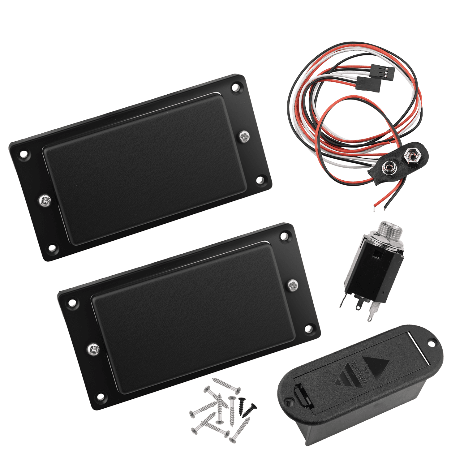 LOOKSEVEN A Pair of Active Black Humbucker Pickup 81/85 Sealed Pot w/ 2 ...