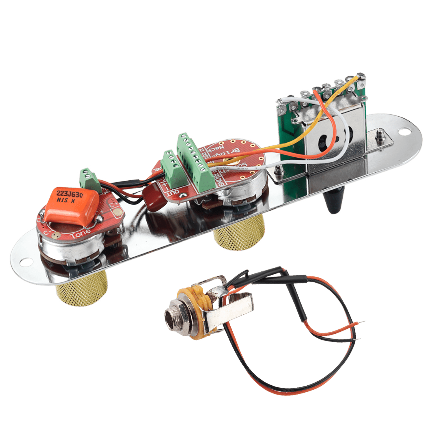 LOOKSEVEN Solderless Pre-Wired Control Plate Kit with 3-Way Switch ...