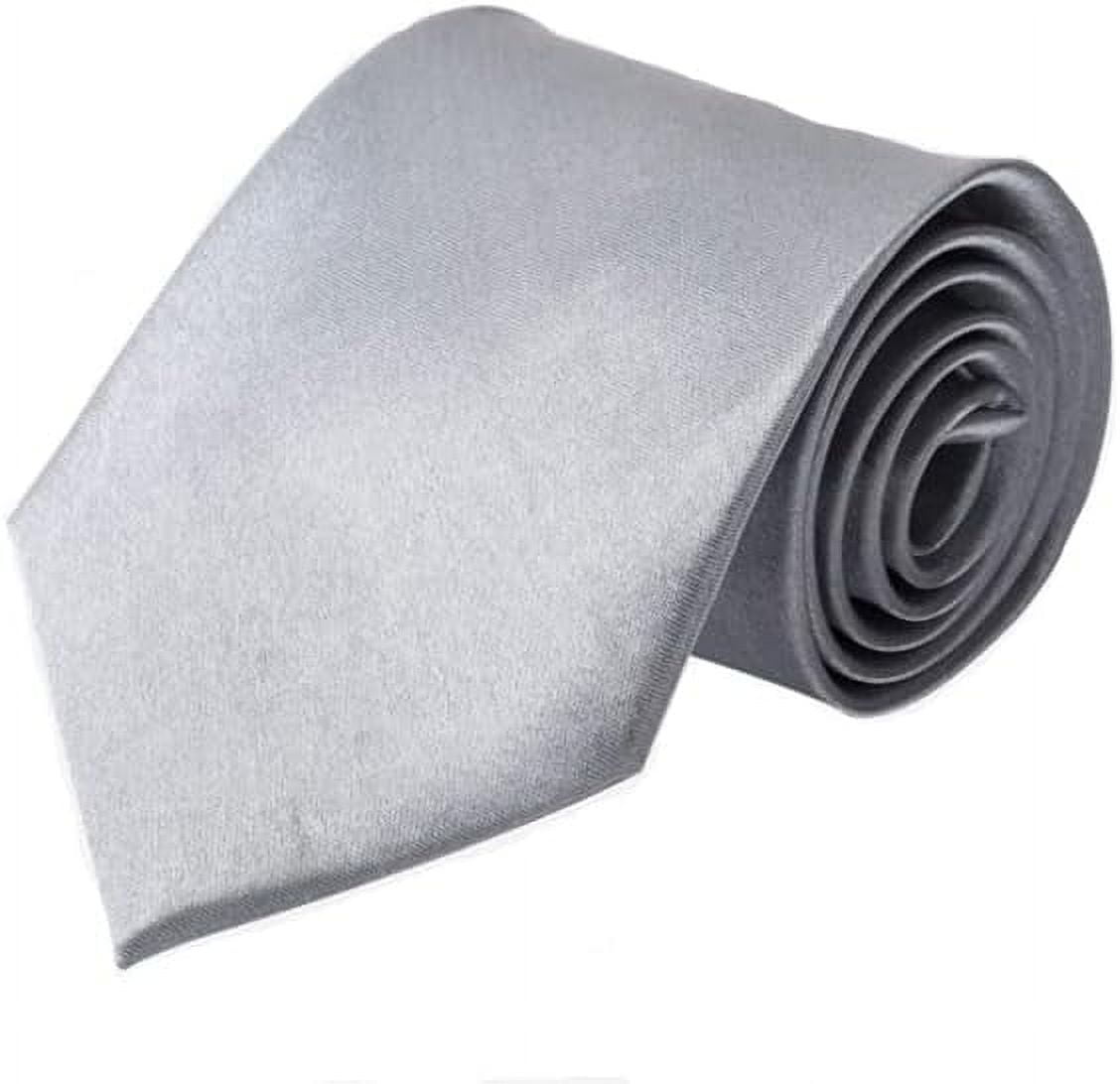 LOOKSEVEN Solid Color Ties for Men Pure Color Satin Neckties Mens Ties ...