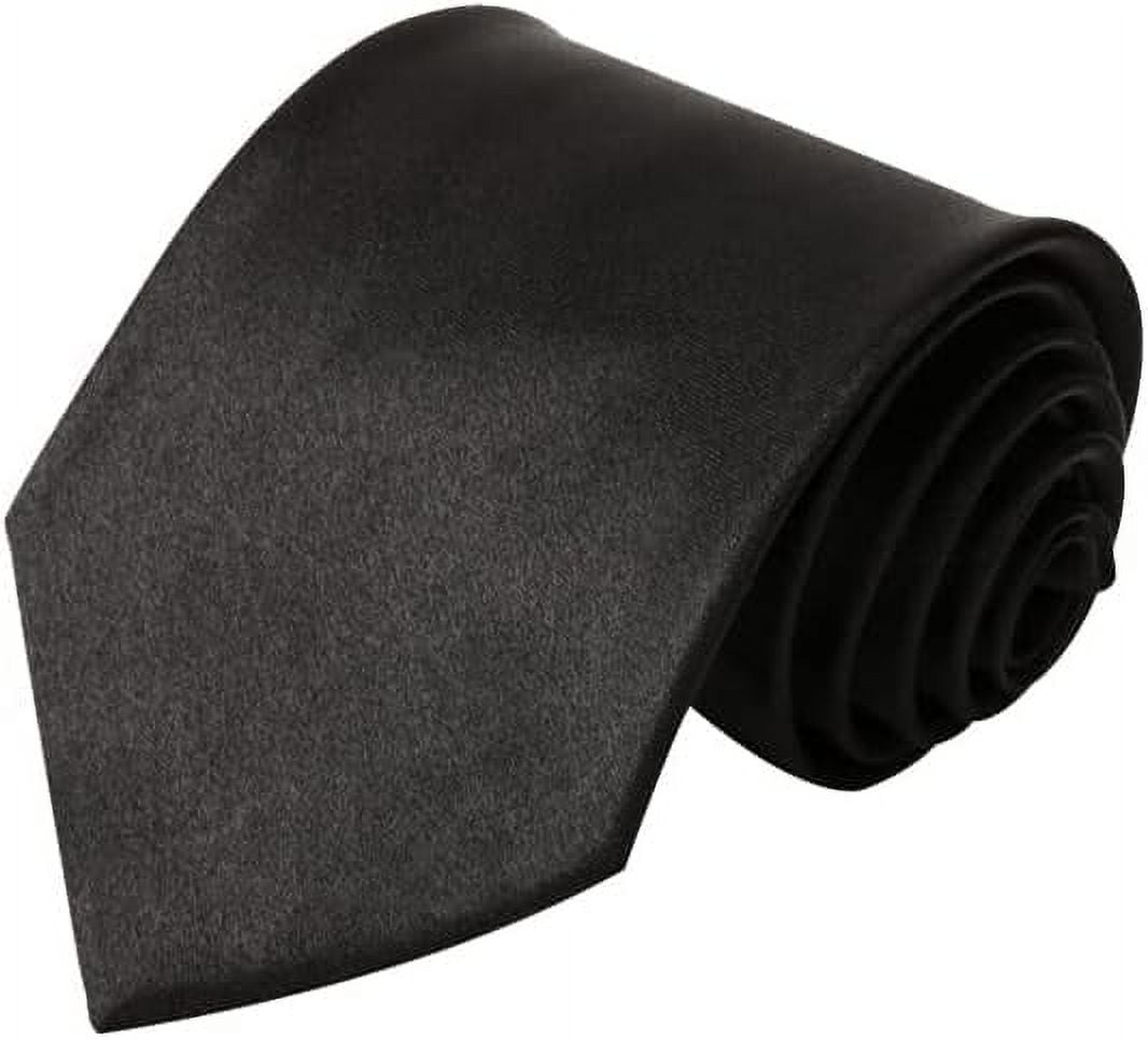 LOOKSEVEN Solid Color Ties for Men Pure Color Satin Neckties Mens Ties ...