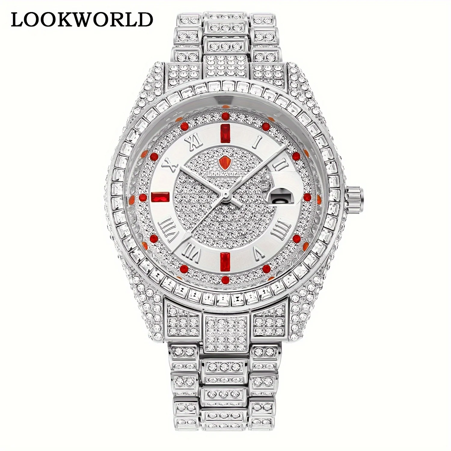 LOOKWORLD Women's Luxury Quartz Watch - Crystal Rhinestone Analog Watch ...