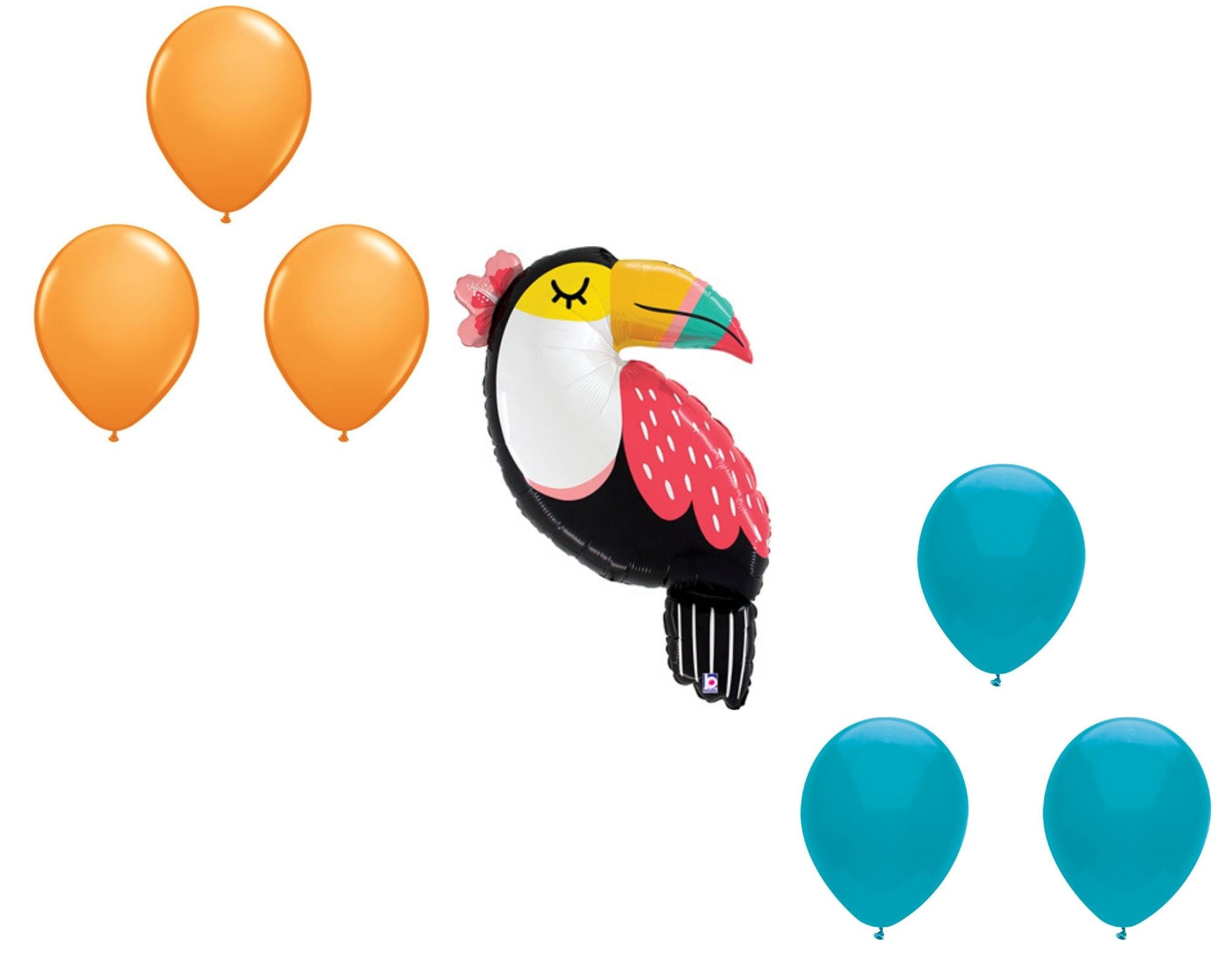 LOONBALLOON 39 Inch Summer Toucan Balloon Medium Shape Set, 39 Inch ...