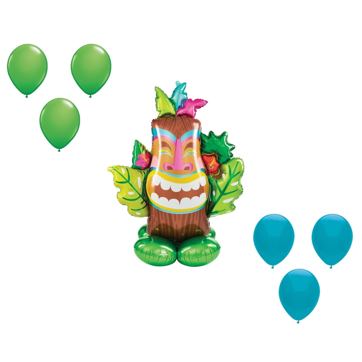 LOONBALLOON 53 Inch Airloonz Tiki Air-Fill Balloon Medium Shape Set (6x ...