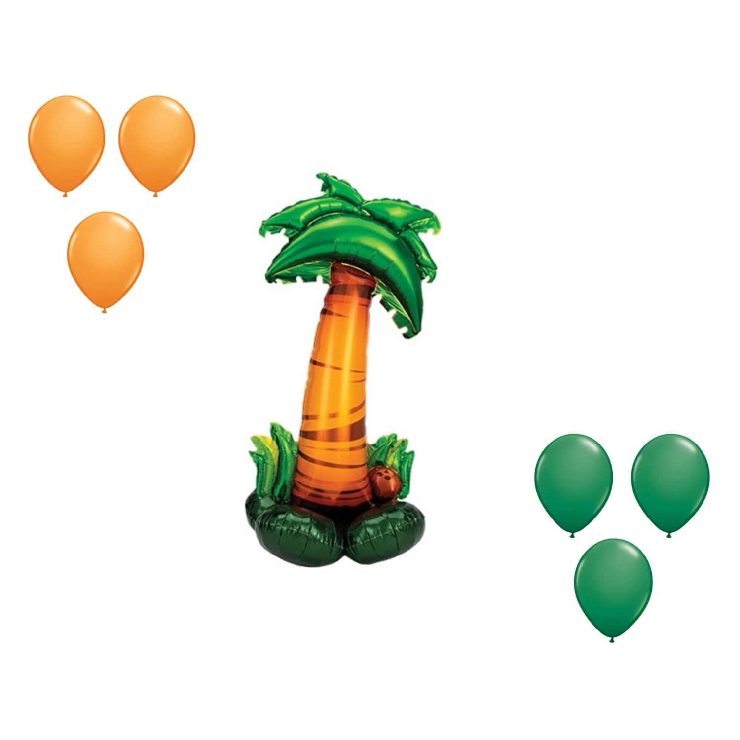 LOONBALLOON 56 Inch Palm Tree Air-Fill Balloon Medium Shape Set (6x ...