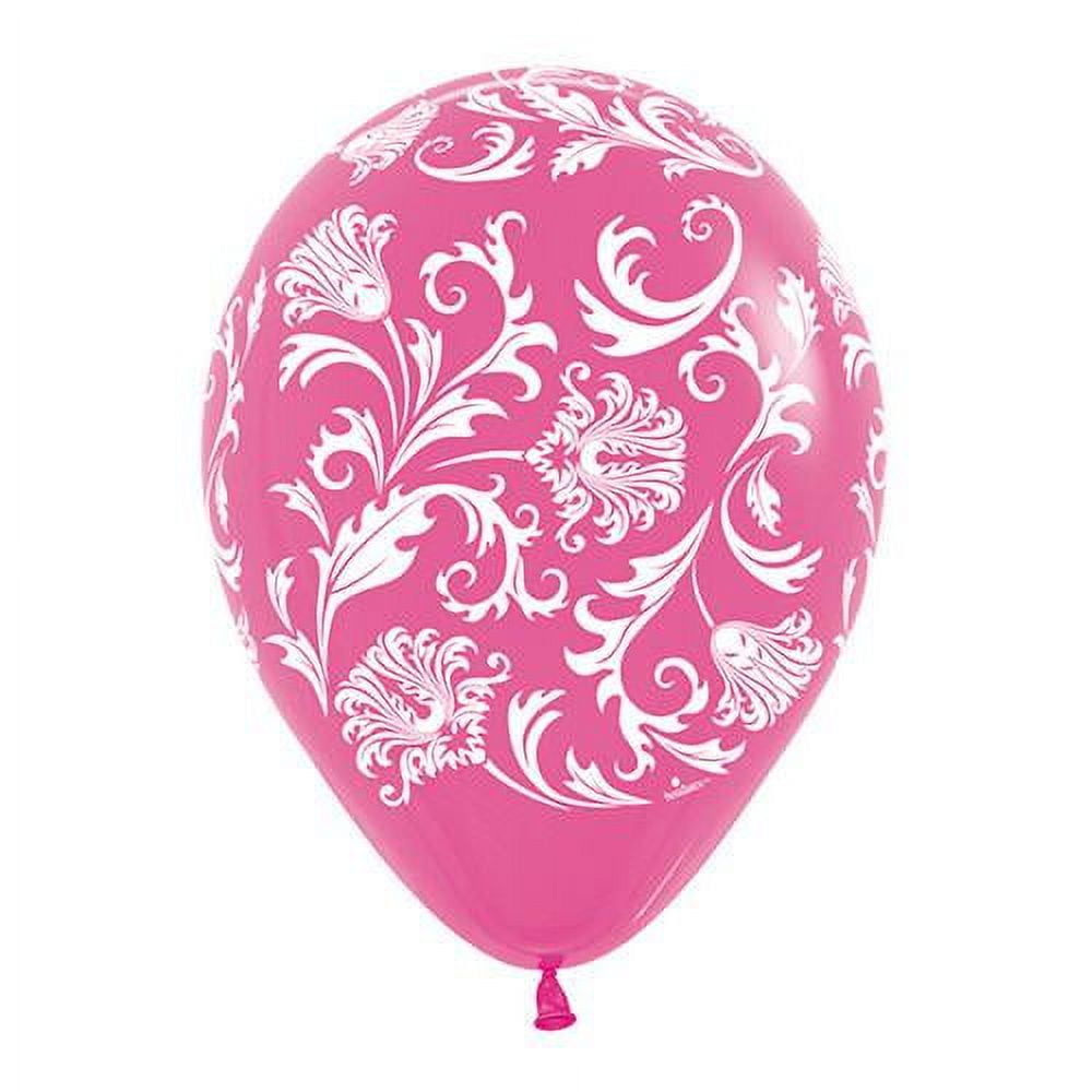 LOONBALLOON Bachelorette Balloons, 11″ DAMASK - FUCHSIA - Walmart.com