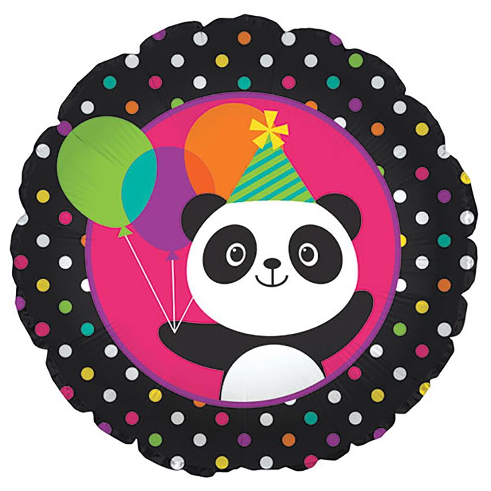 LOONBALLOON Birthday Childeren Balloons, 17″ PANDA-MONIUM - Walmart.com