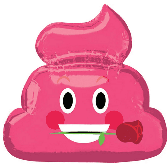 LOONBALLOON Emoji Balloons, 25″ EMOJI Pink Poop Balloon - Walmart.com