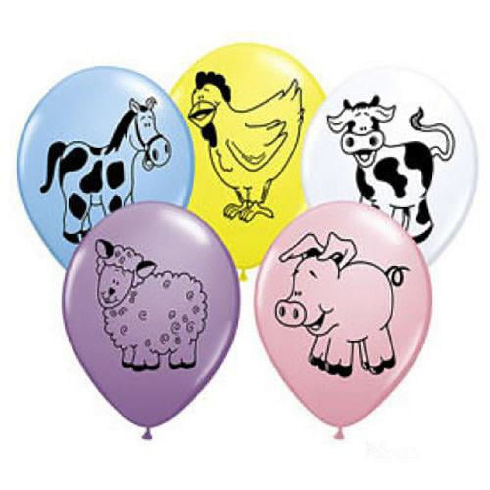 LOONBALLOON Farm Animals Balloons, 11″ FARM ANIMAL ASSORTMENT - Walmart.com