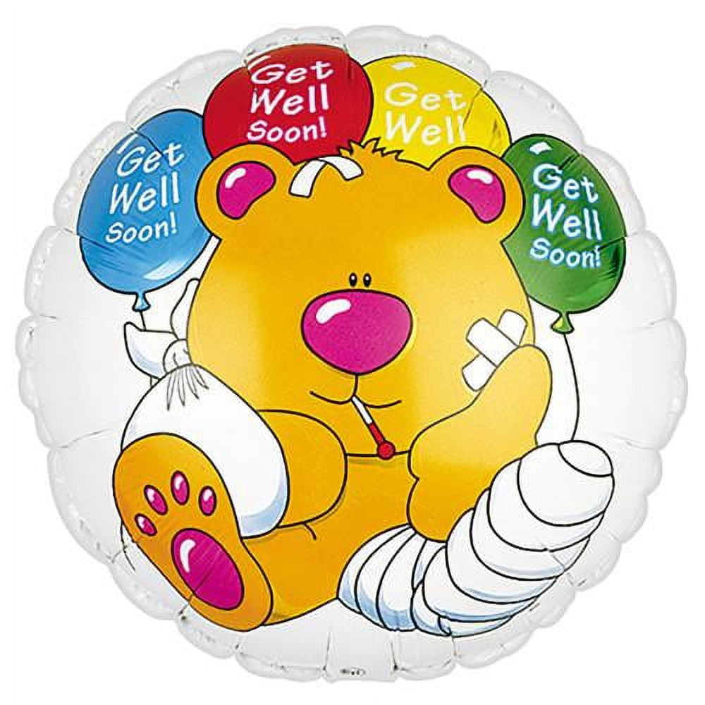 LOONBALLOON Get Well Balloons, 17″ BREWSTER GET WELL - Walmart.com