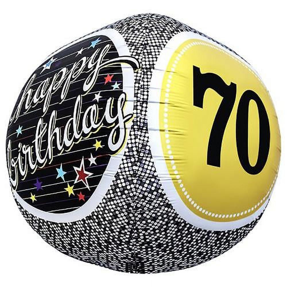 LOONBALLOON Milestones Balloons, 17″ SPHERE - 70TH BIRTHDAY MILESTONE ...