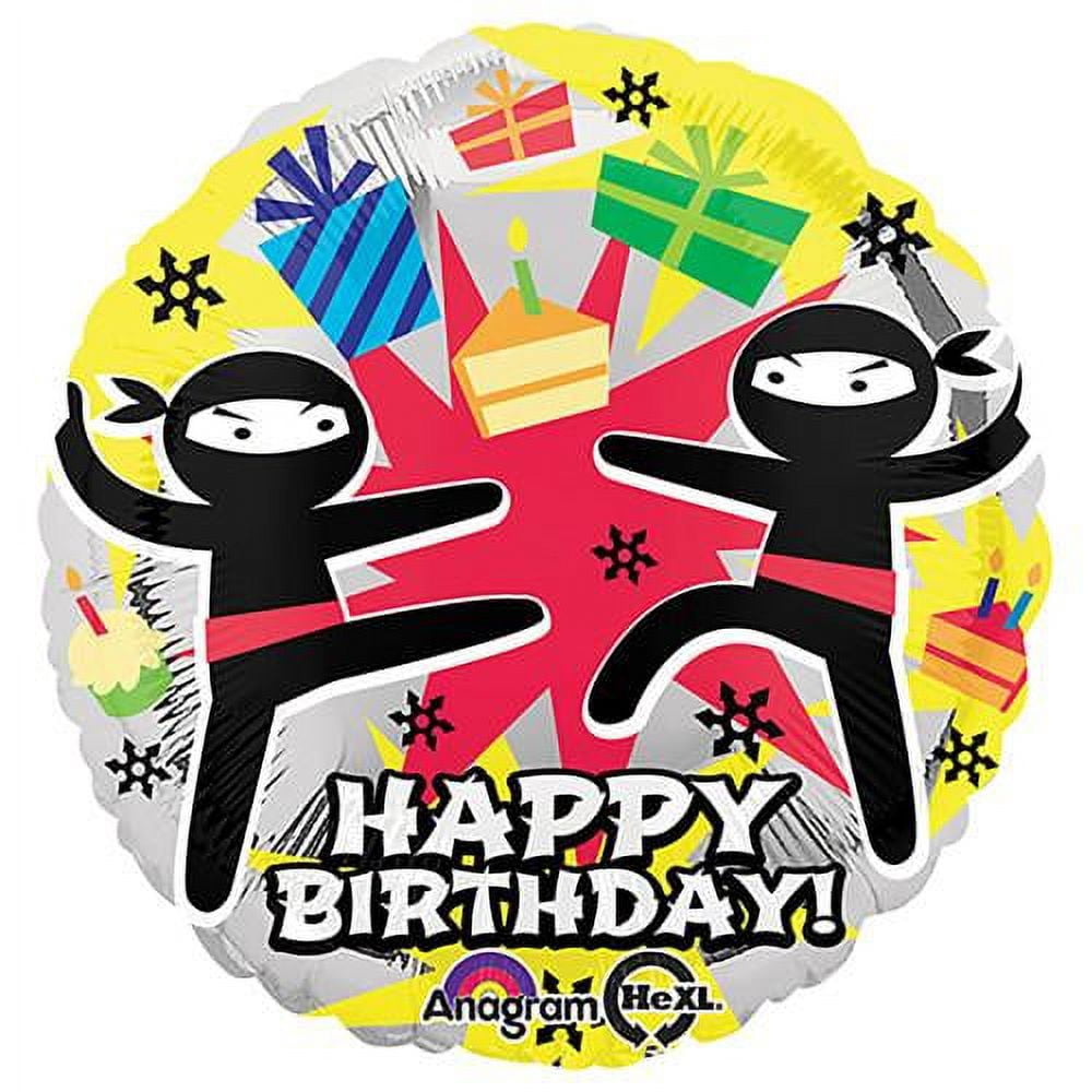 LOONBALLOON Ninja Balloons, 18″ NINJA BIRTHDAY - Walmart.com