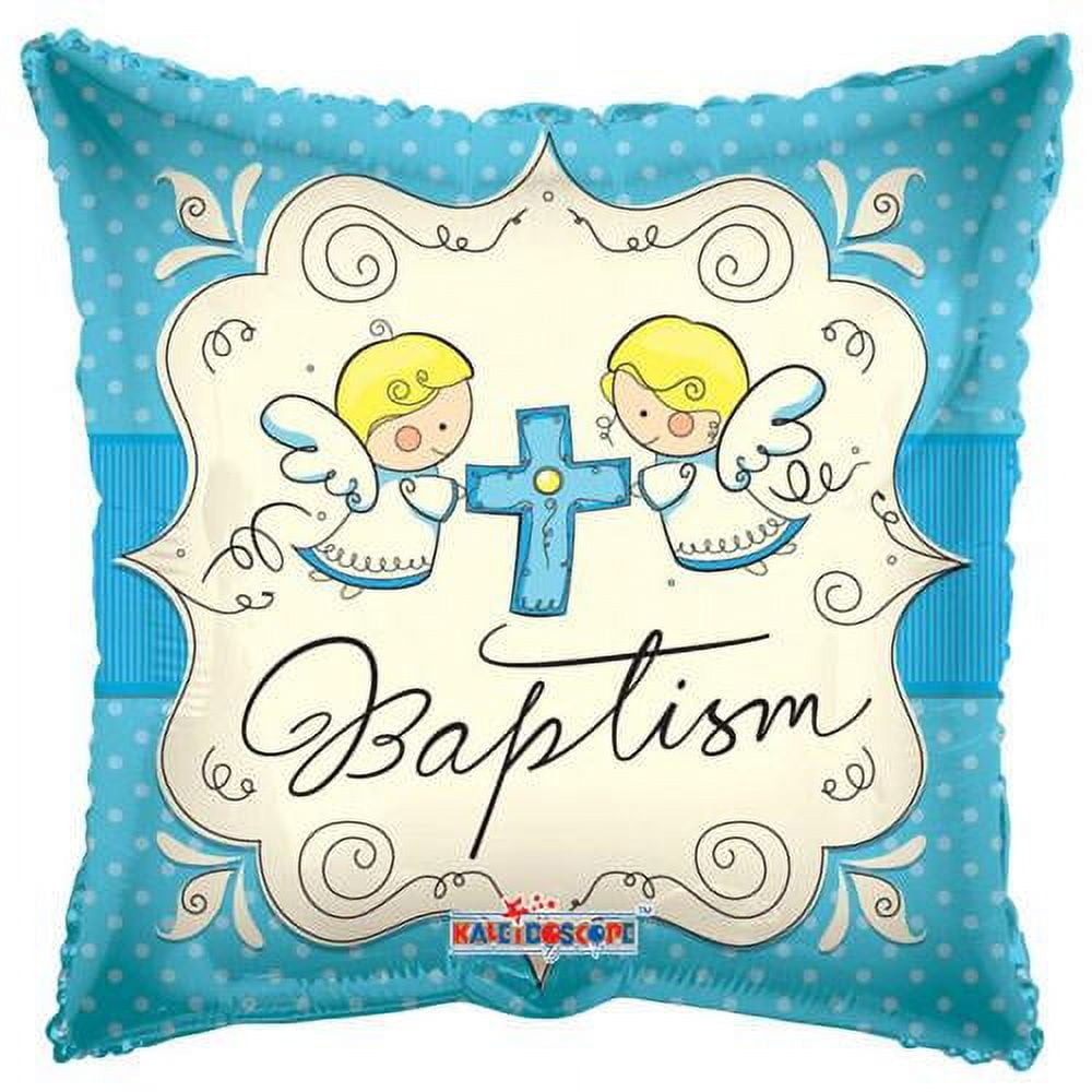 LOONBALLOON Religious Balloons, 18″ CUTE ANGLES BAPTISM BOY - Walmart.com