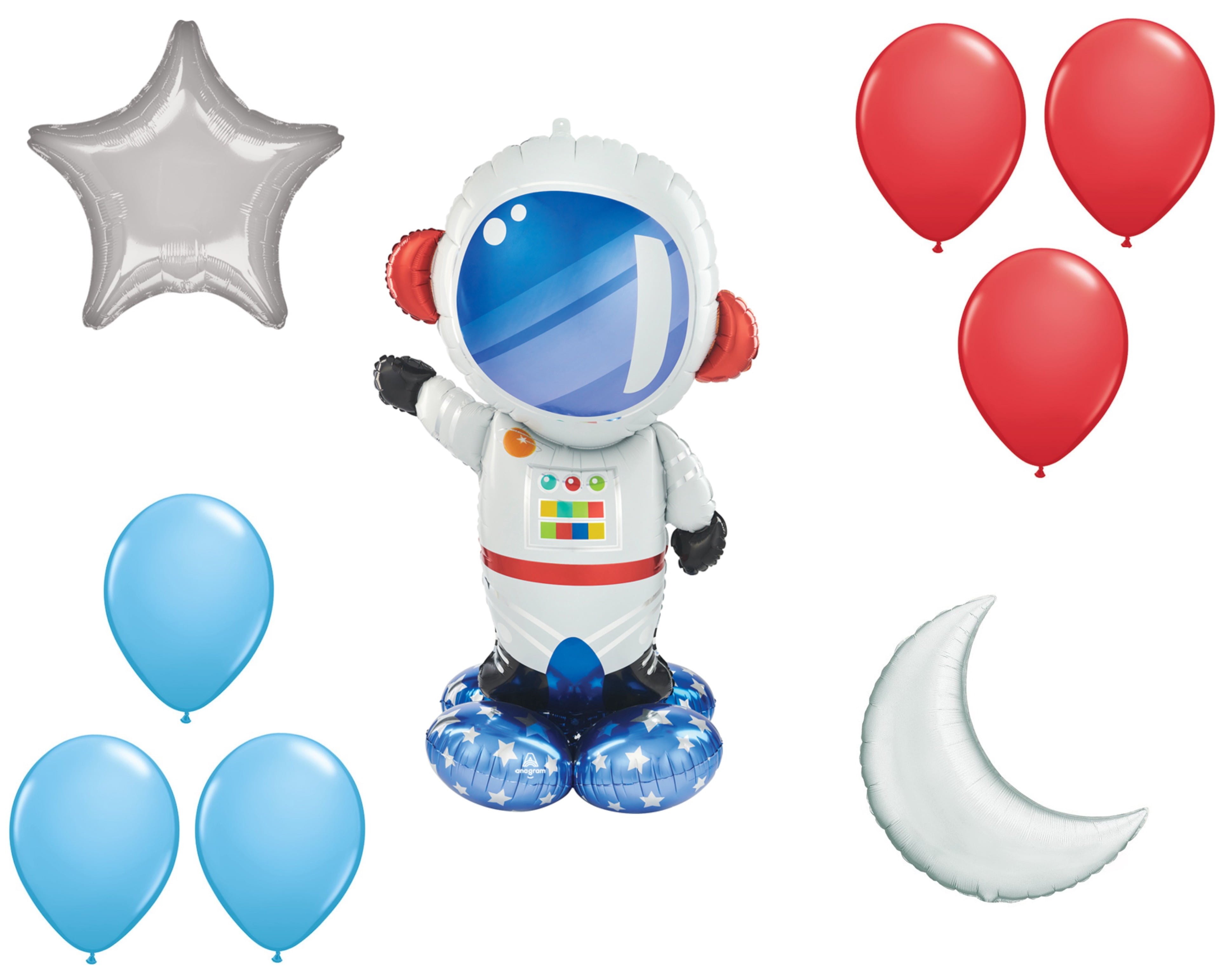 LOONBALLOON Space, Alien, Rocket Theme Balloon Set, 57 Inch Astronaut ...