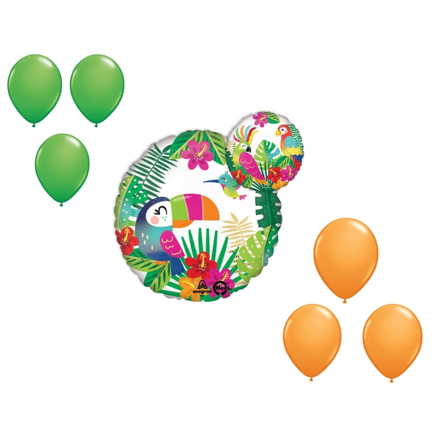 LOONBALLOON Tropical Paradise Balloon Medium Shape Set (6x latex ...