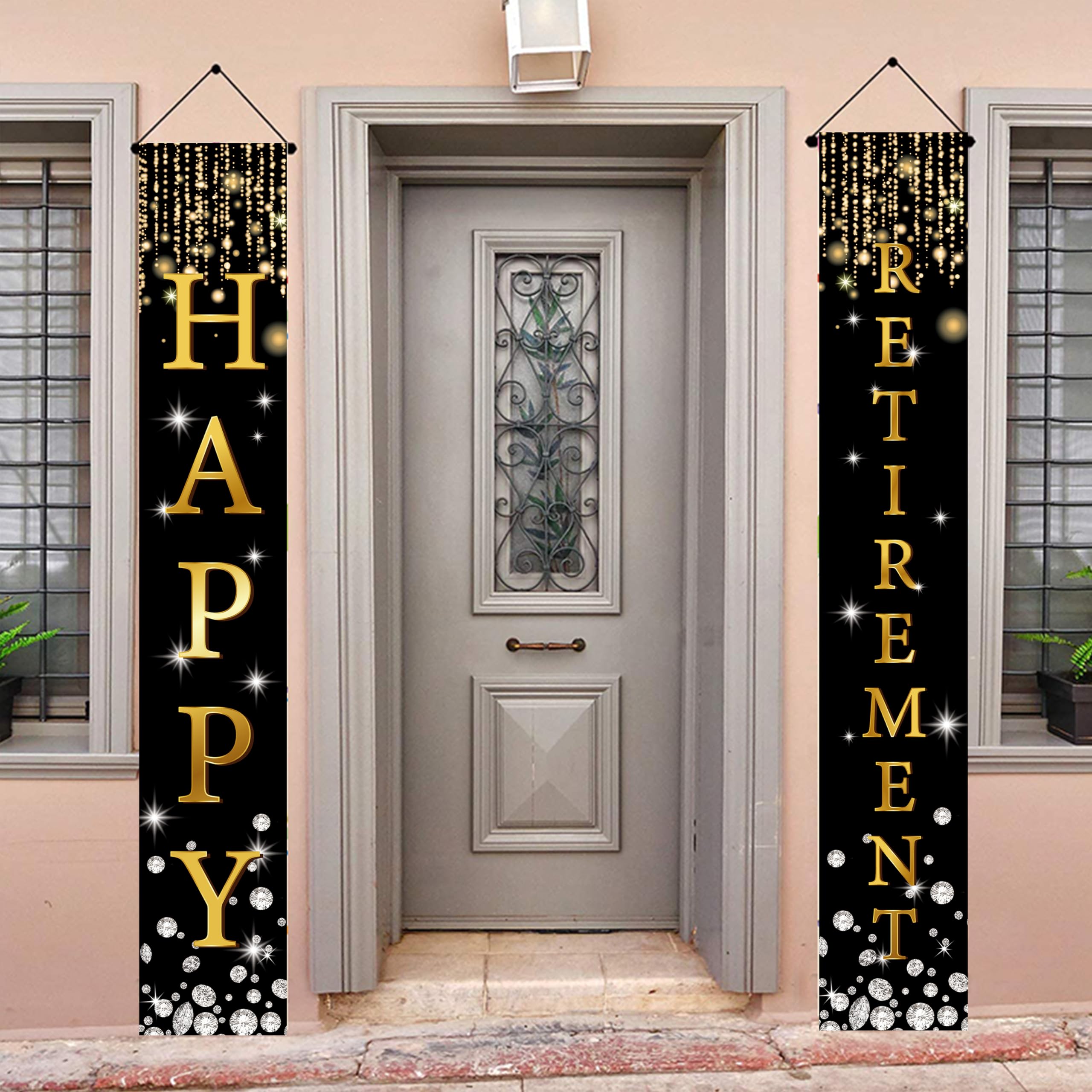 LOONELO Happy Retirement Porch MMF7 Banner with 70.8"X11.8"，Retirement ...