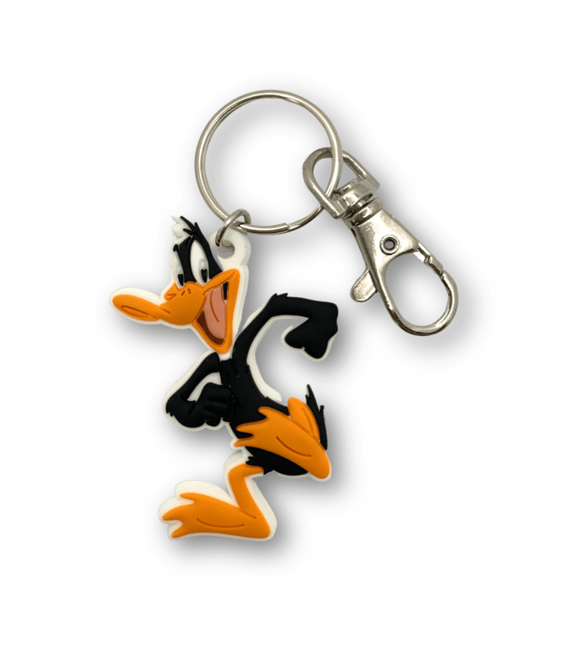 LOONEY TUNES Daffy Duck Keychain Rubber body Metal Key Ring Clip KEY ...